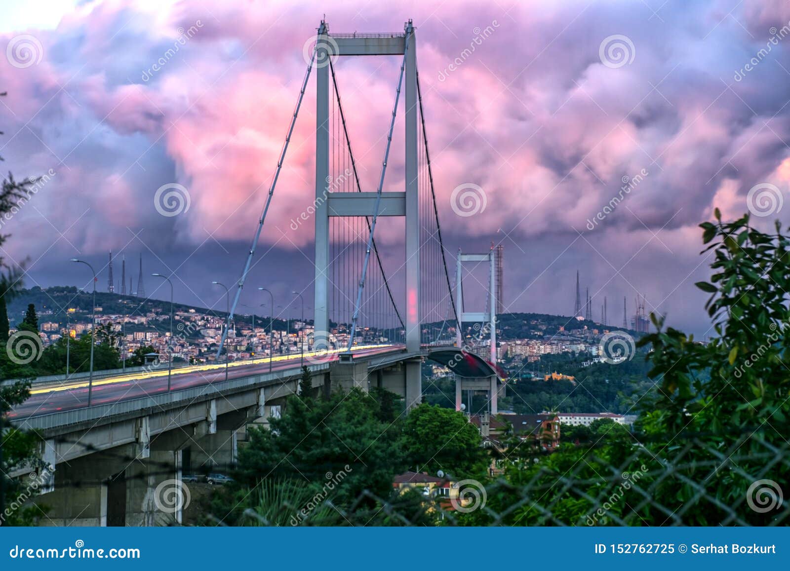 View of Bosphorus Bridge in Istanbul Stock Image - Image of industry ...