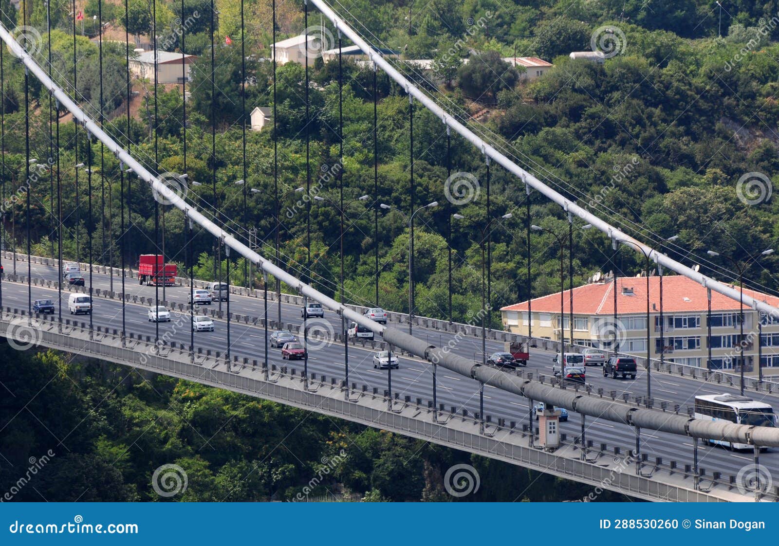 Bosphorus Bridges stock photo. Image of mast, view, viaduct - 288530260