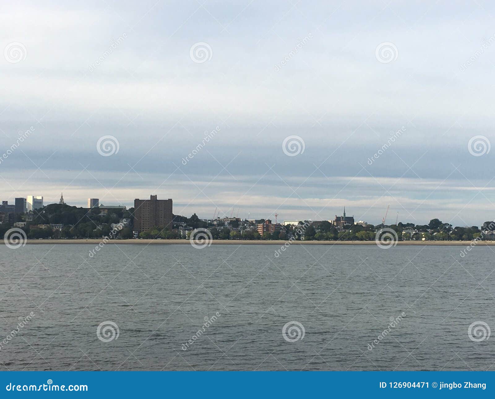View Boston Bay from Harbor Point, Boston MA Stock Image - Image of ...