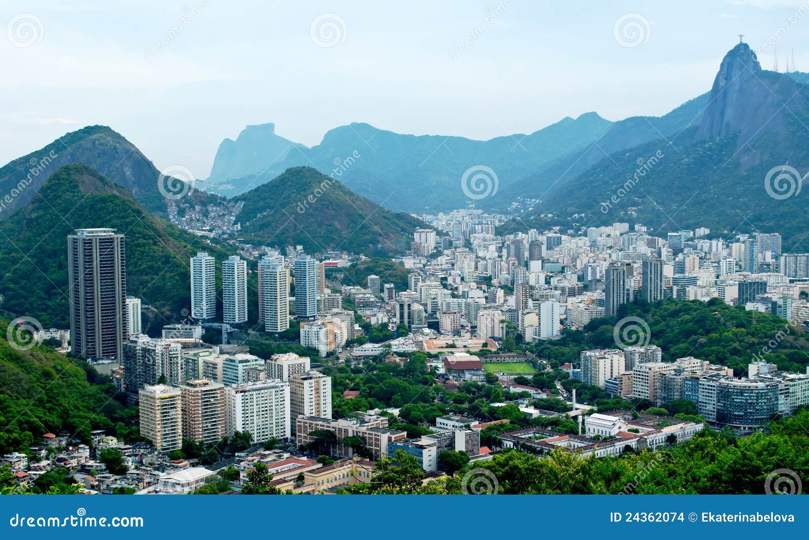 View of Botafogo in Rio De Janeiro Stock Photo - Image of hill, famous ...