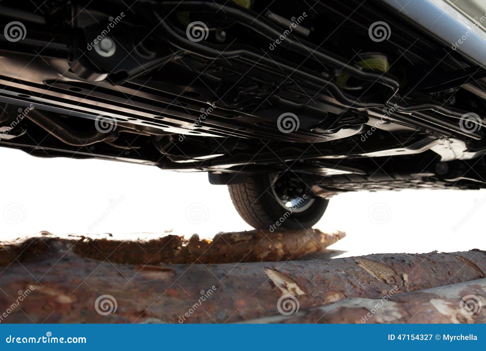 View from the Bottom of a Car Stock Image - Image of looking ...