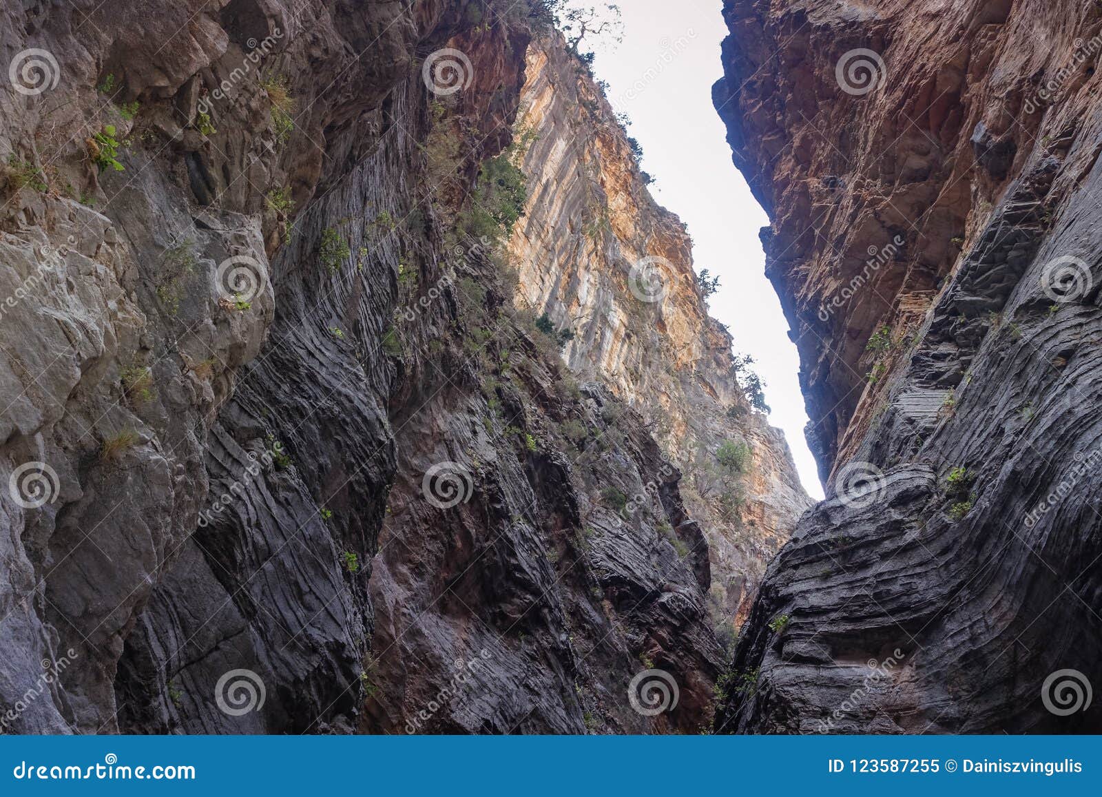 A View from the Bottom To the Mountain Walls, Which Forms Interesting ...
