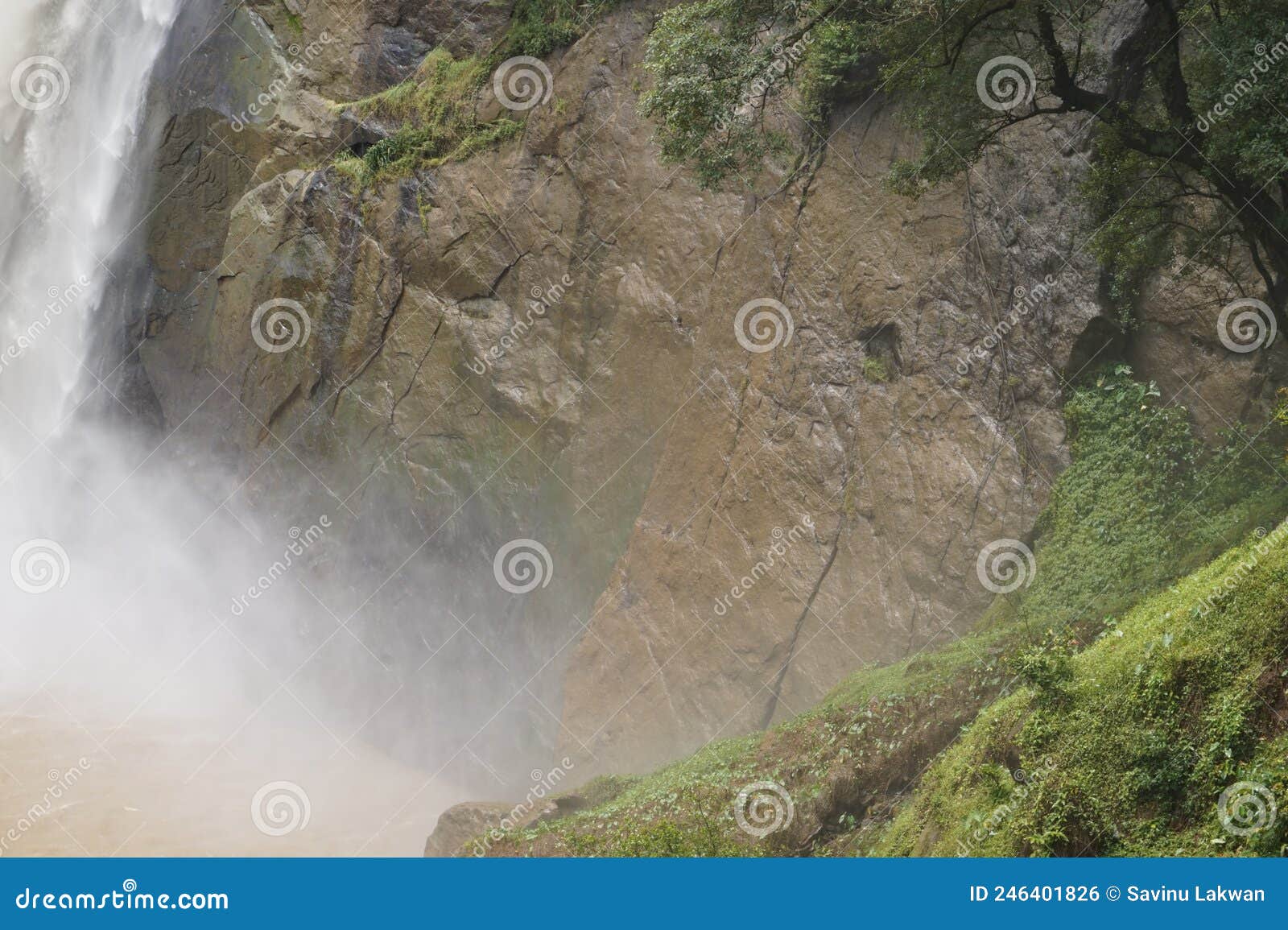 View at the Bottom of a Waterfall. Stock Photo - Image of erodes ...