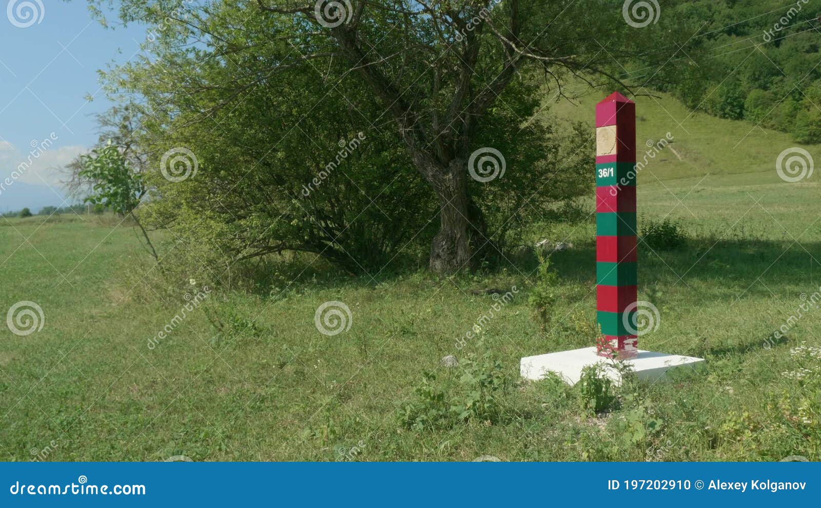 View of Boundary Pillar that Shows the Borders of Former Soviet Union ...
