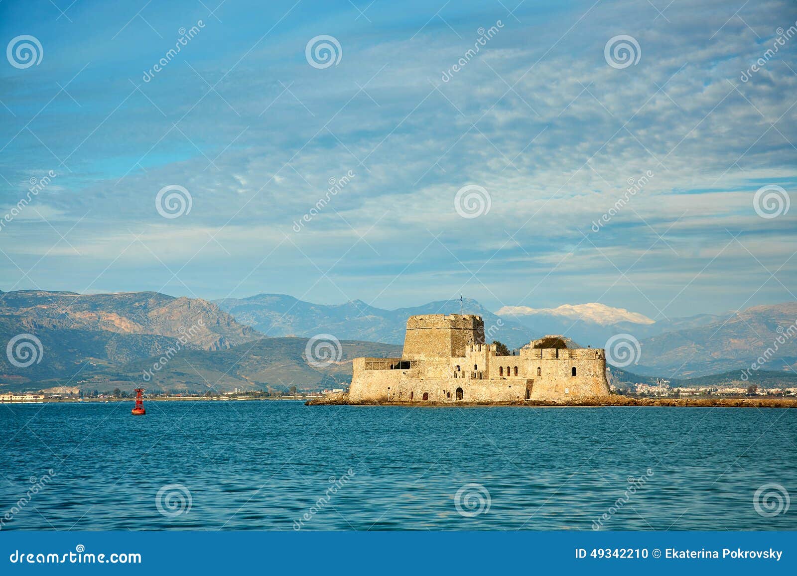 View of Bourtzi Castle in Nafplion, Greece Stock Photo - Image of ...