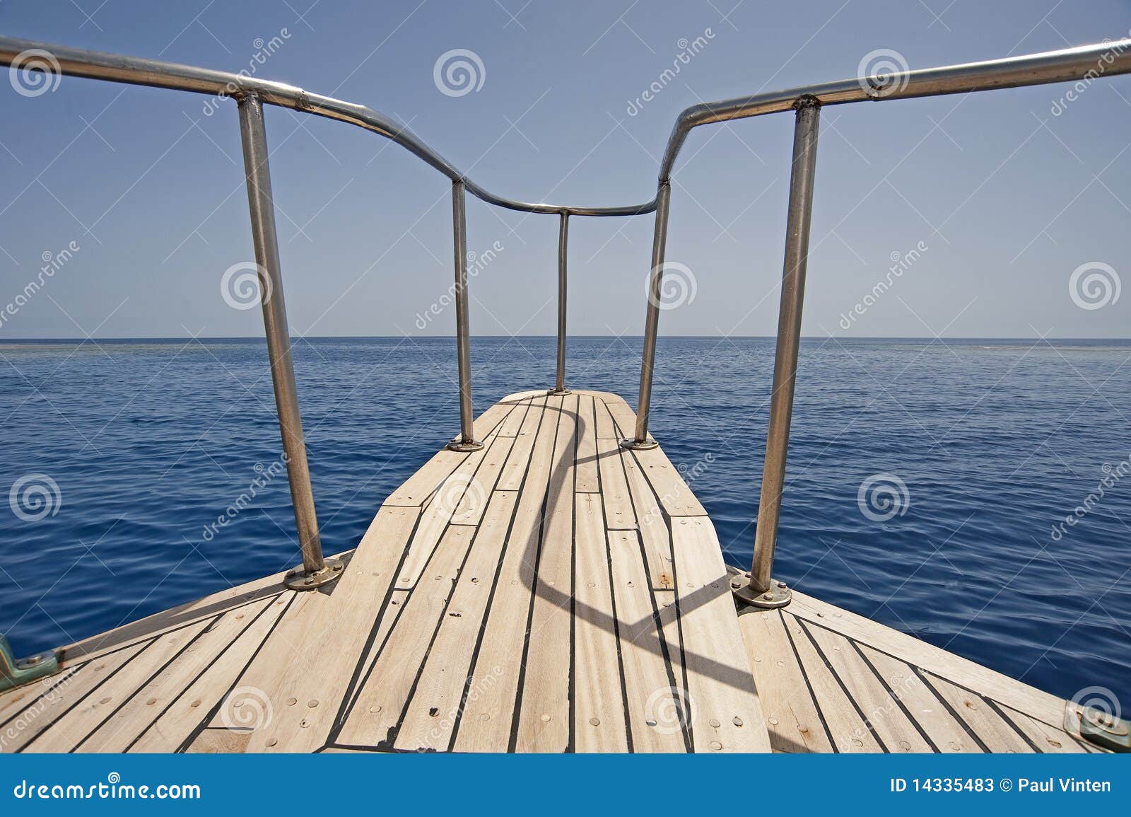 View from the Bow of a Sailing Yacht Stock Image - Image of vacation ...