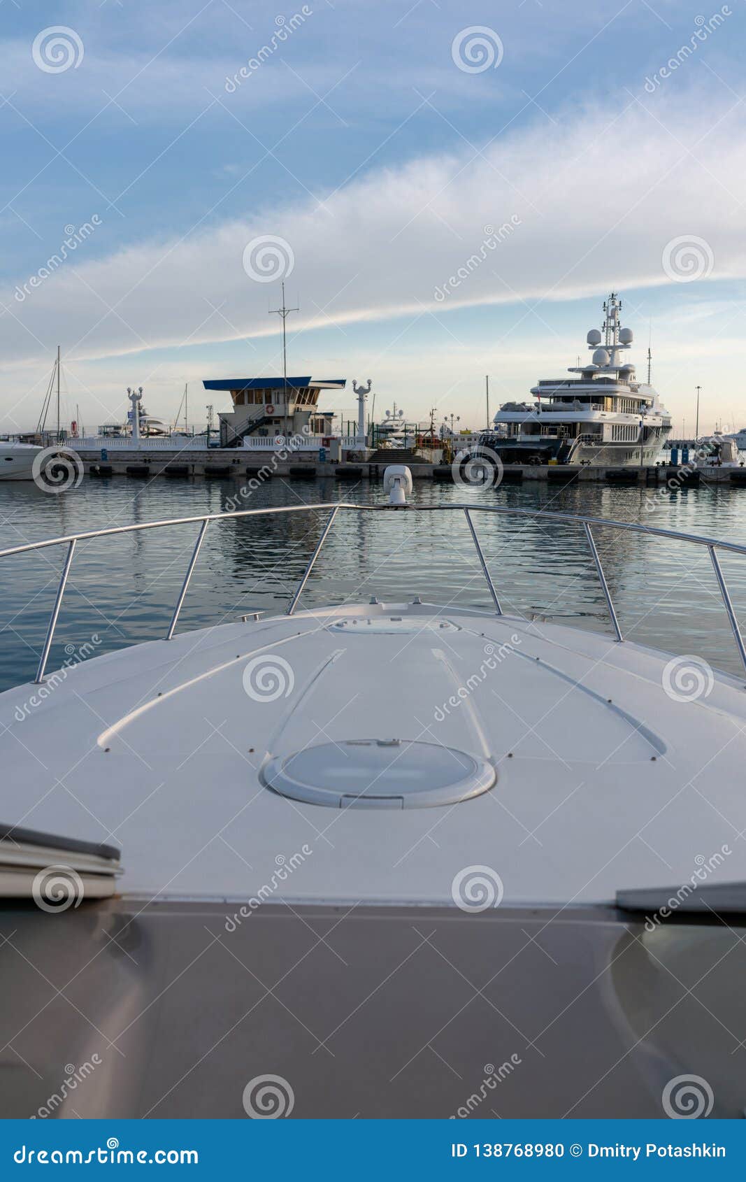 View from the Bow of a Small Sea Boat Stock Photo - Image of lifestyle ...