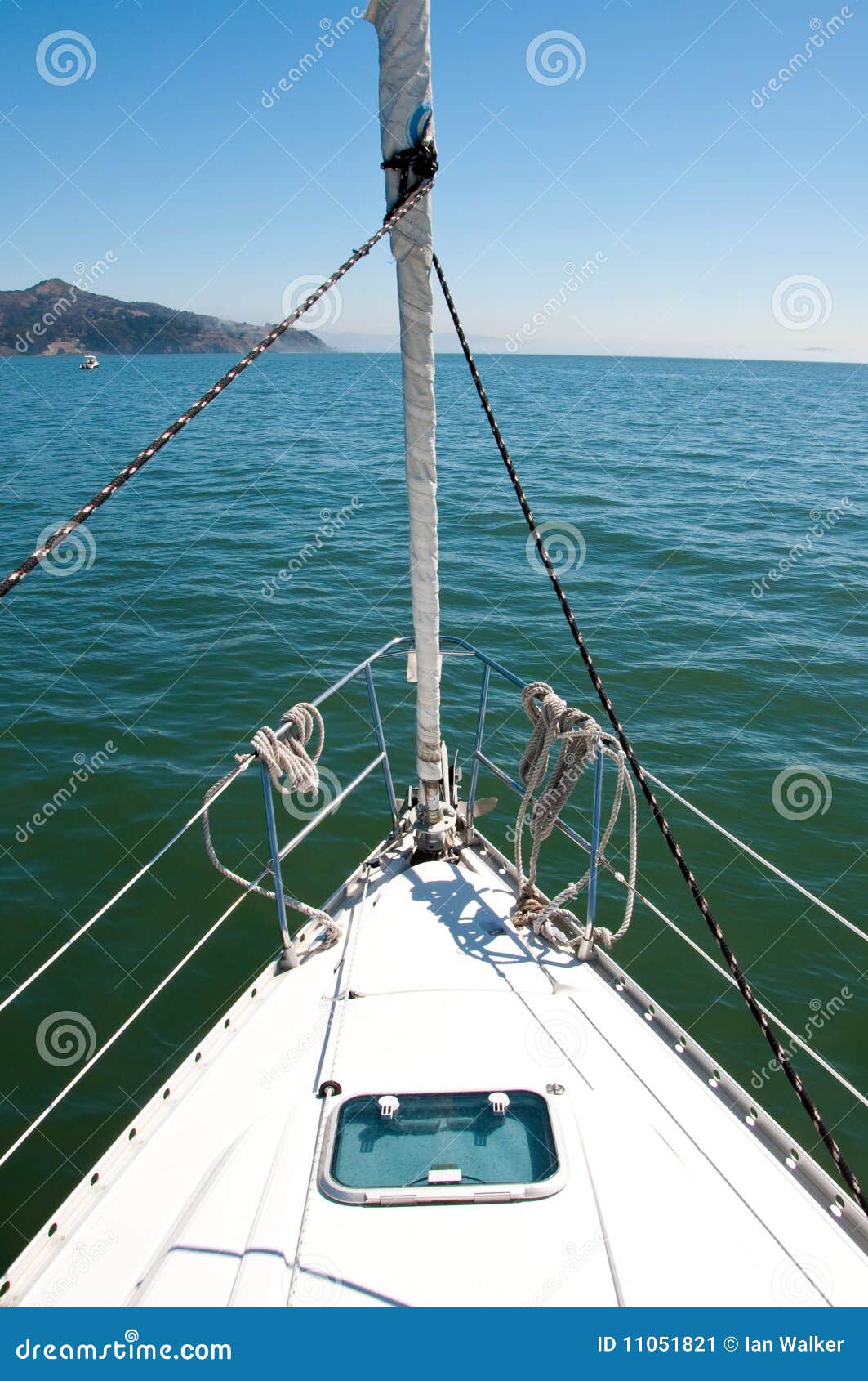 View from the Bow of a Yacht. Stock Image - Image of harbor, boat: 11051821
