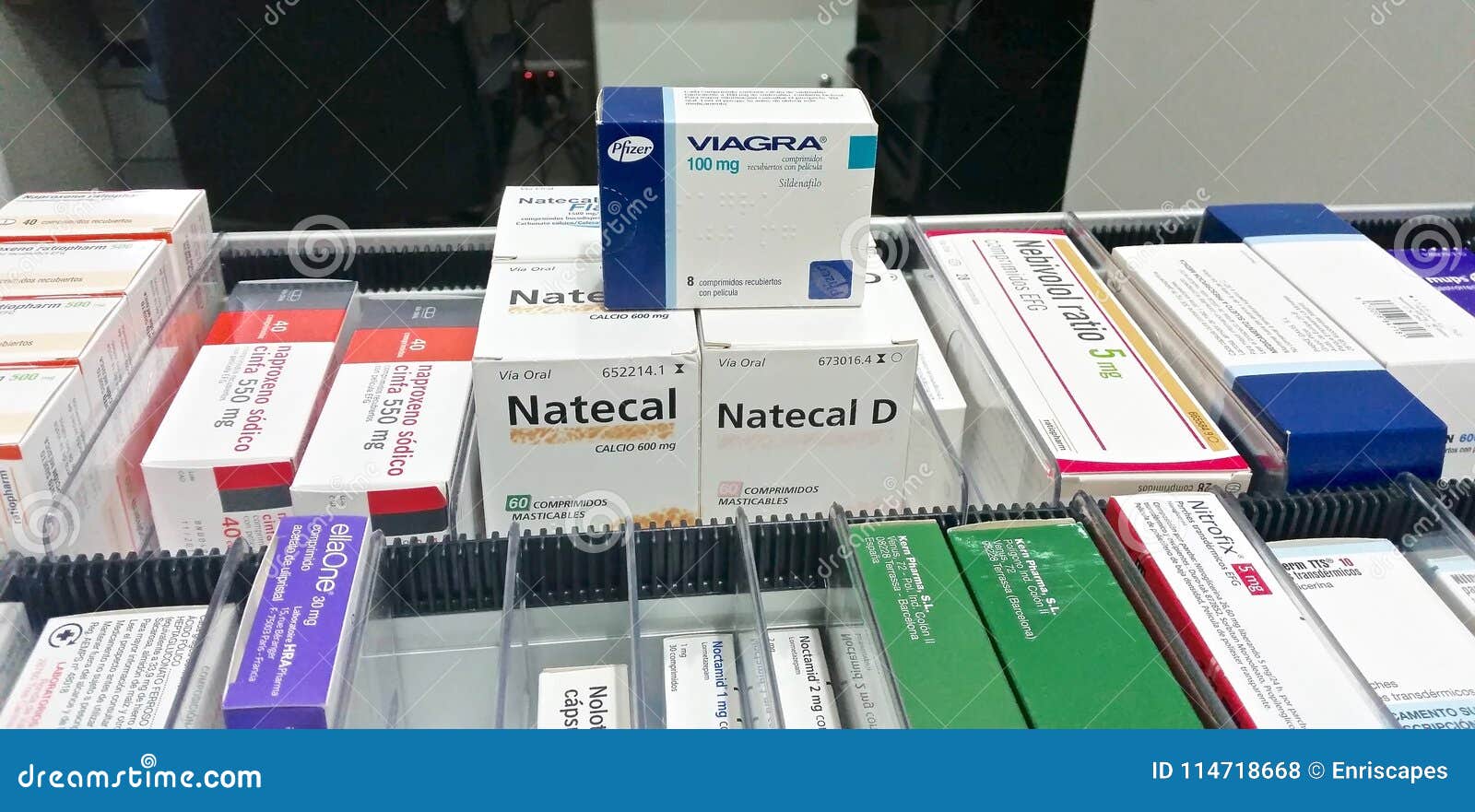 View of a box of Viagra editorial stock photo. Image of erectile ...