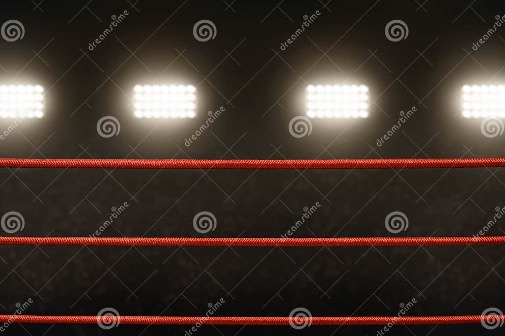 View of boxing ring rope stock image. Image of boxing - 124669535
