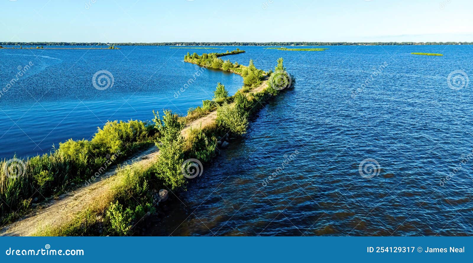 View of a Breakwall on the Fox River Stock Image - Image of summer ...