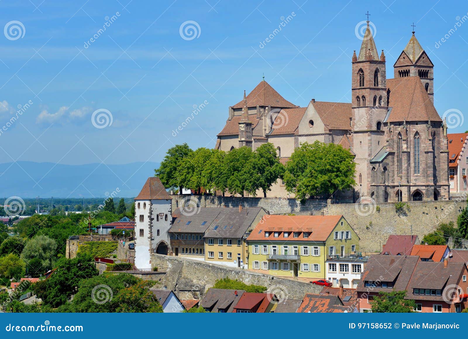 View of Breisach by the Rhine River Editorial Photography - Image of ...