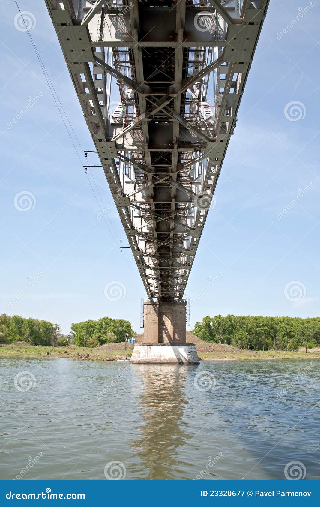 View of bridge from below stock image. Image of summer - 23320677