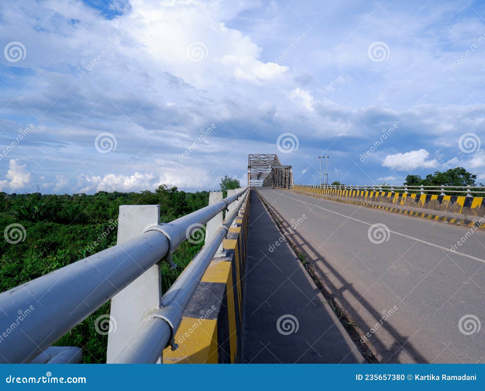 View of the Bridge Connecting the Two Areas Surrounded by Forest and ...