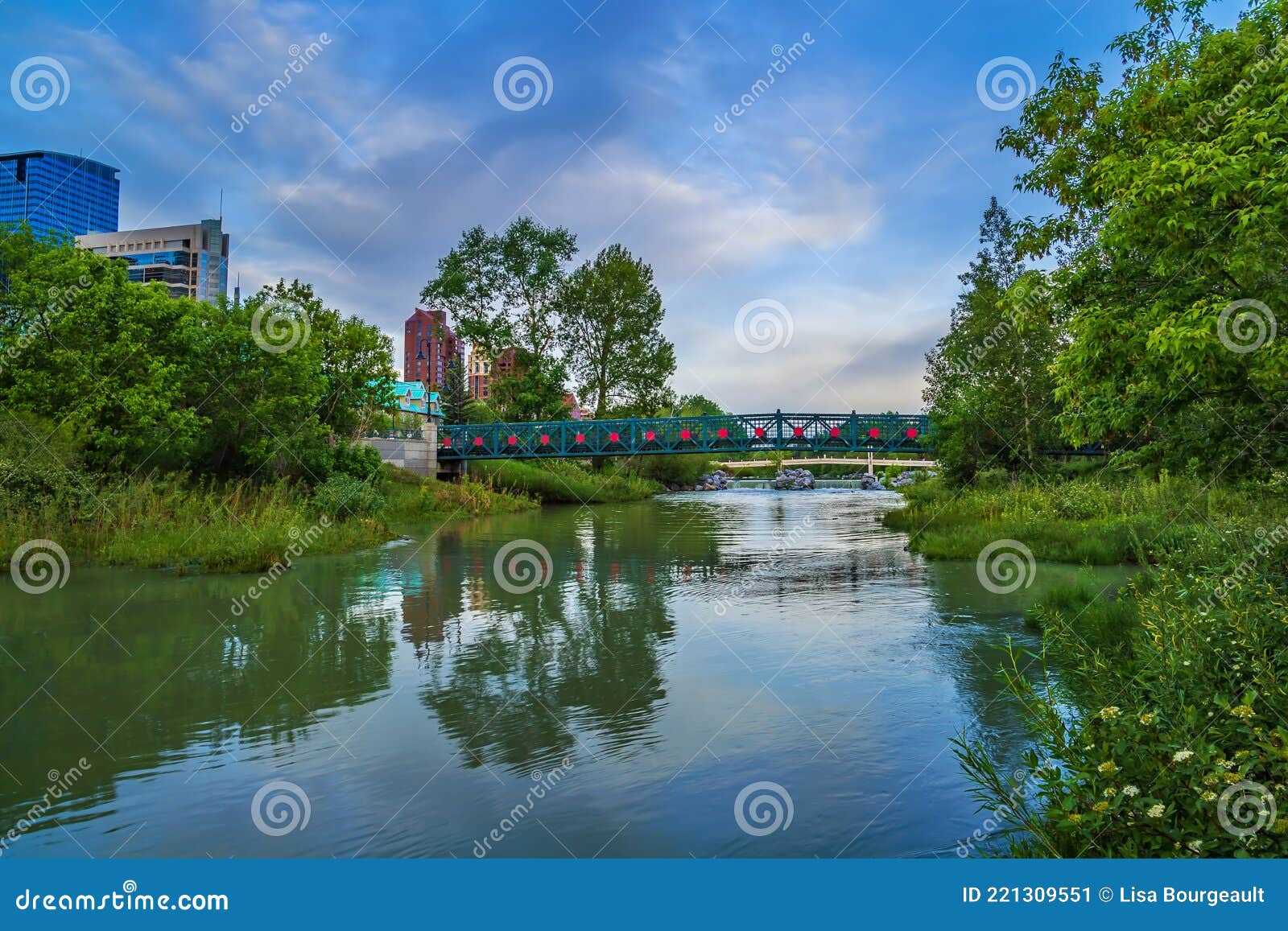 Summertime Bow River Reflections Stock Image - Image of springtime ...