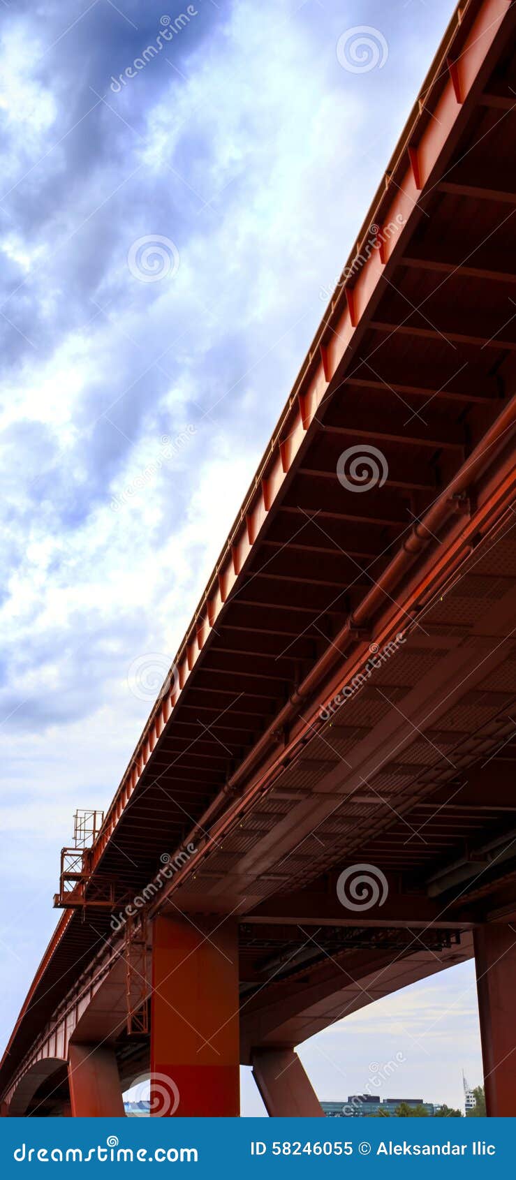 View at the Bridge from Down Under Stock Image - Image of ocean, iron ...