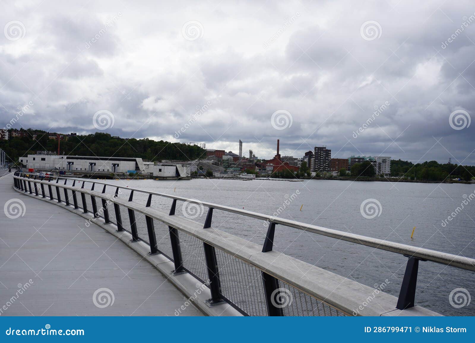 View of a Bridge Over the River Stock Image - Image of ocean, bridge ...