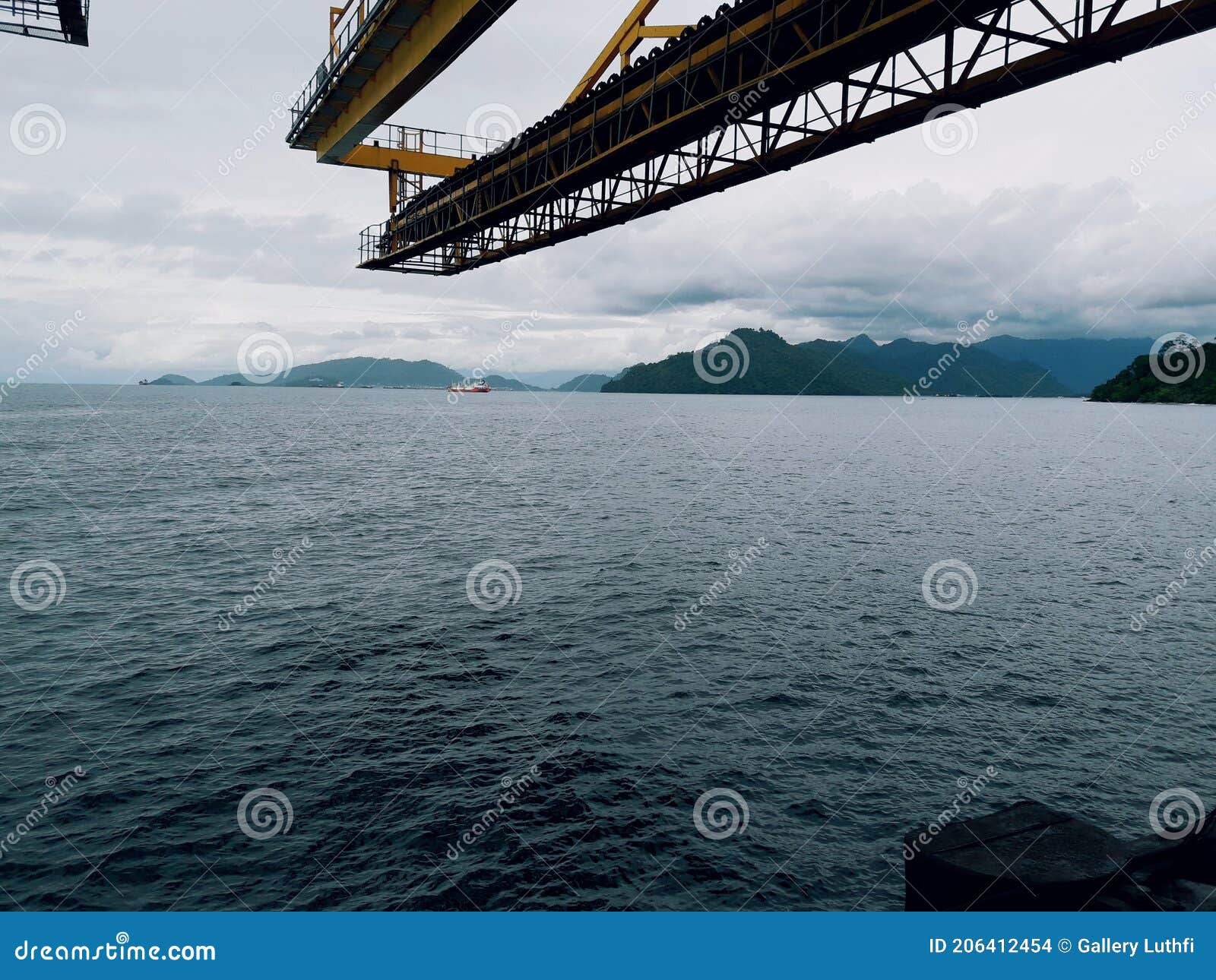 Bridge over the sea stock photo. Image of city, gate - 206412454