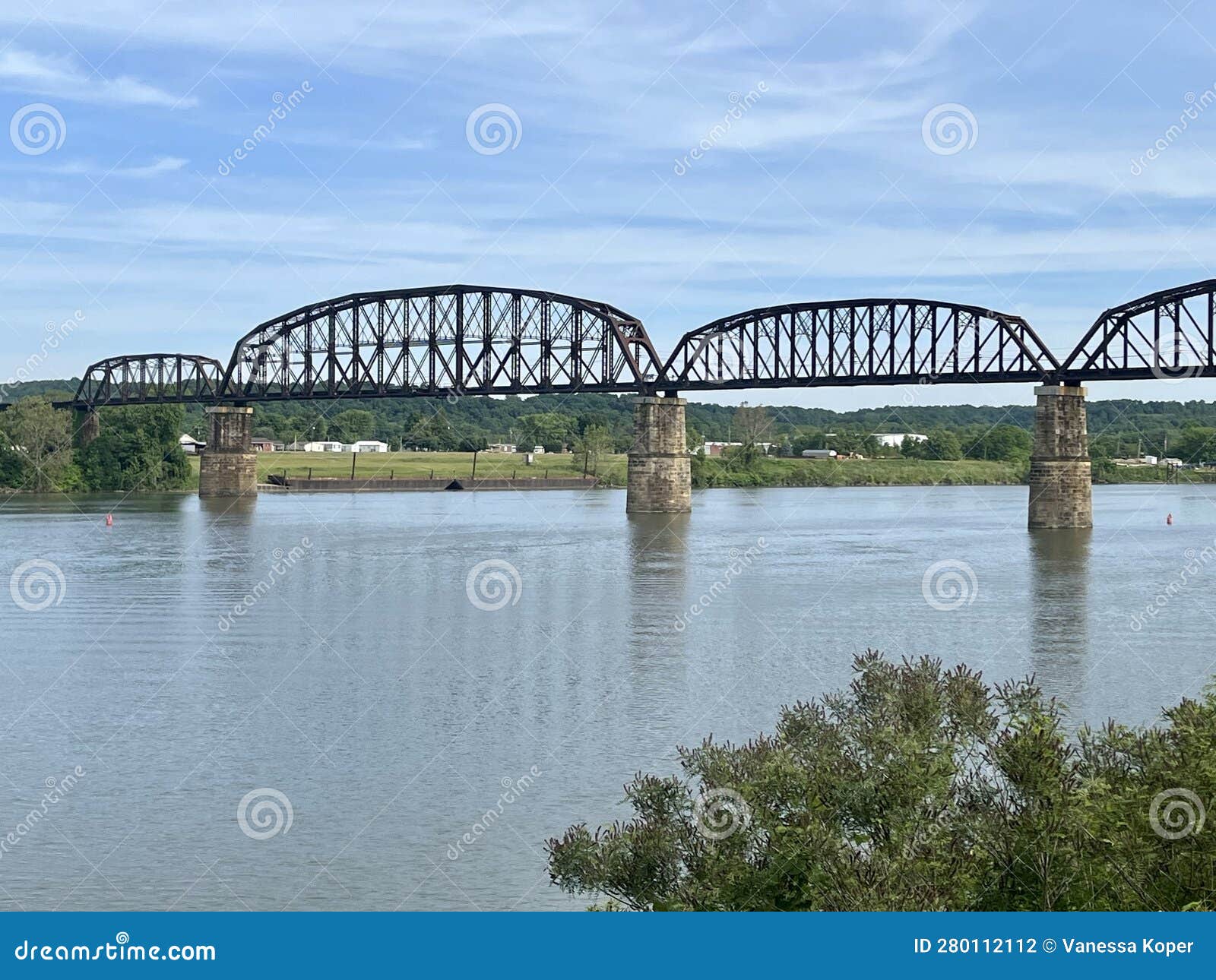The Bridge in Pleasant Point, WV Stock Photo - Image of pier, walkway ...
