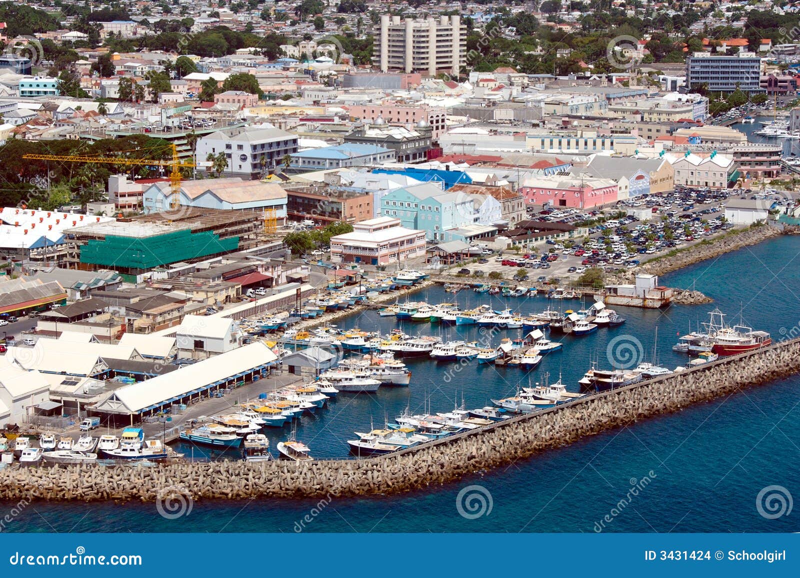 View of Bridgetown (Barbados) Stock Photo - Image of street, tropical ...