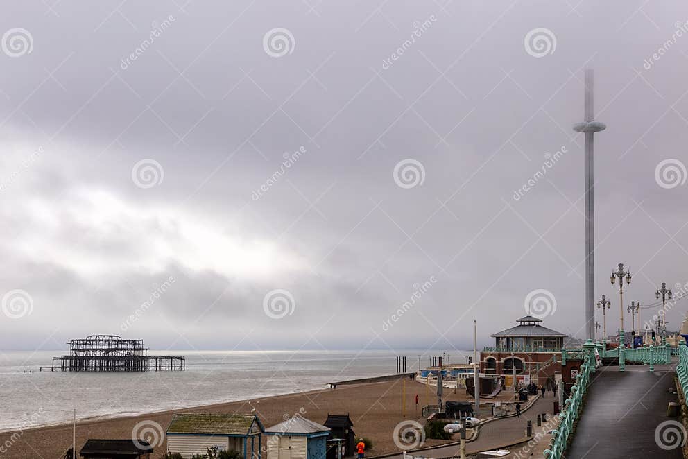View of Brighton City during Lock Down Editorial Photo - Image of empty ...