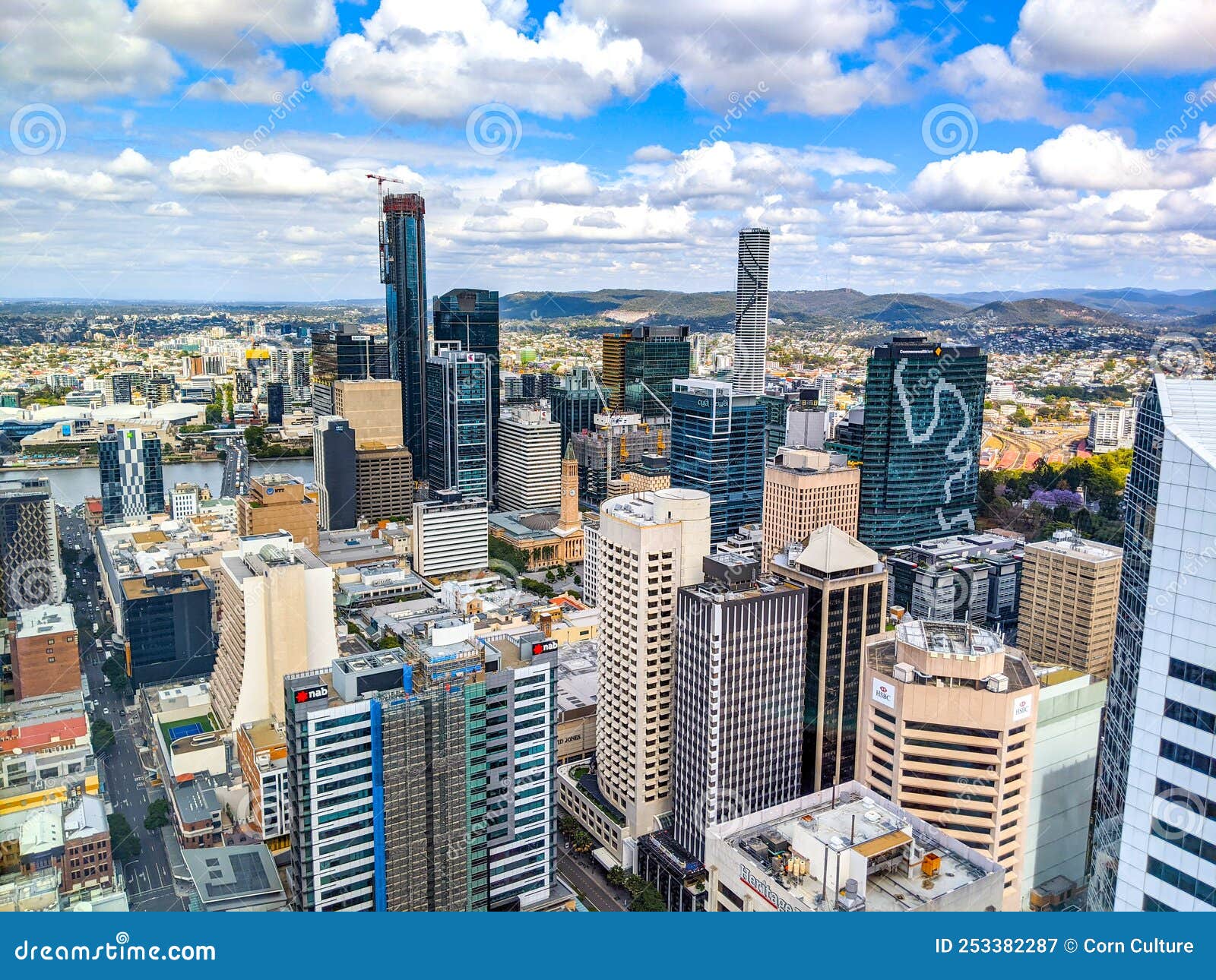 A View of Brisbane City from Above Editorial Photography - Image of ...
