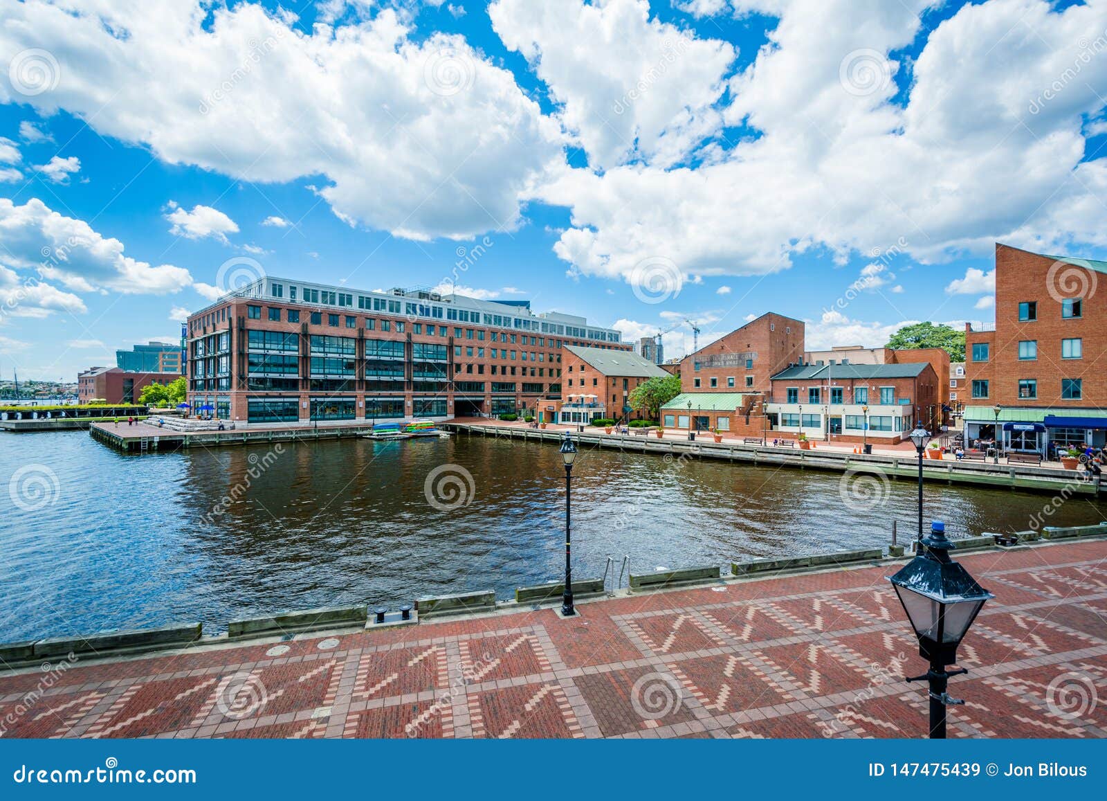 View of Broadway Pier and Waterfront in Baltimore, Maryland Editorial ...