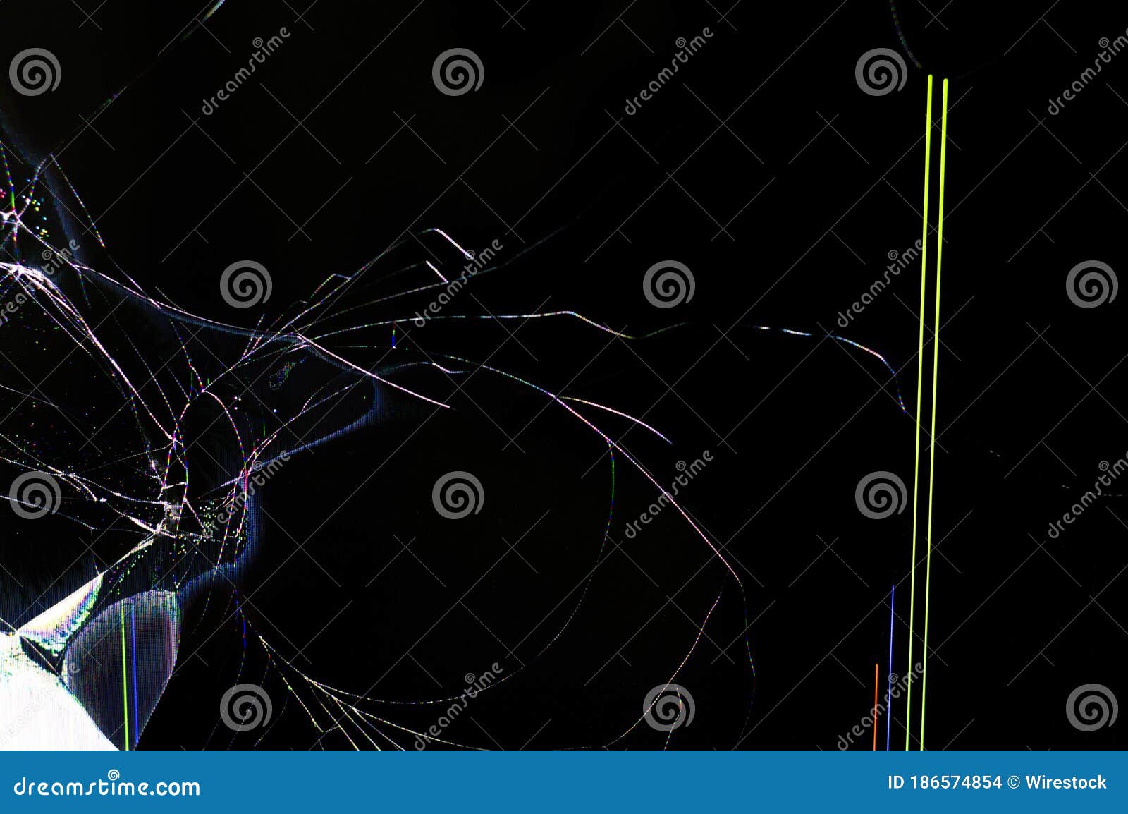 View of a Broken and Non-working Screen of an Electronic Device Stock ...
