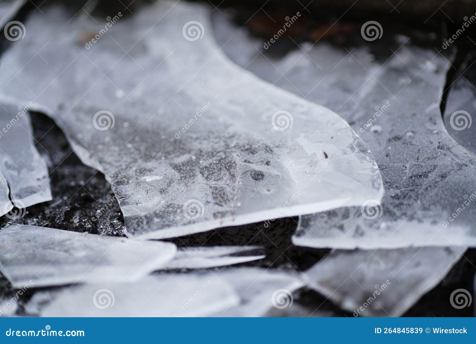 View of Broken Pieces of Ice Sheets on a Ground Stock Image - Image of ...