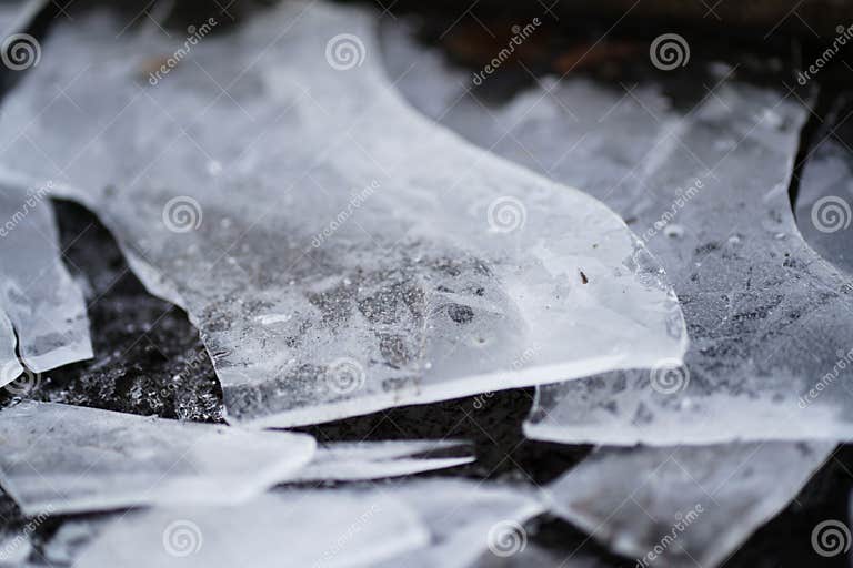 View of Broken Pieces of Ice Sheets on a Ground Stock Image - Image of ...