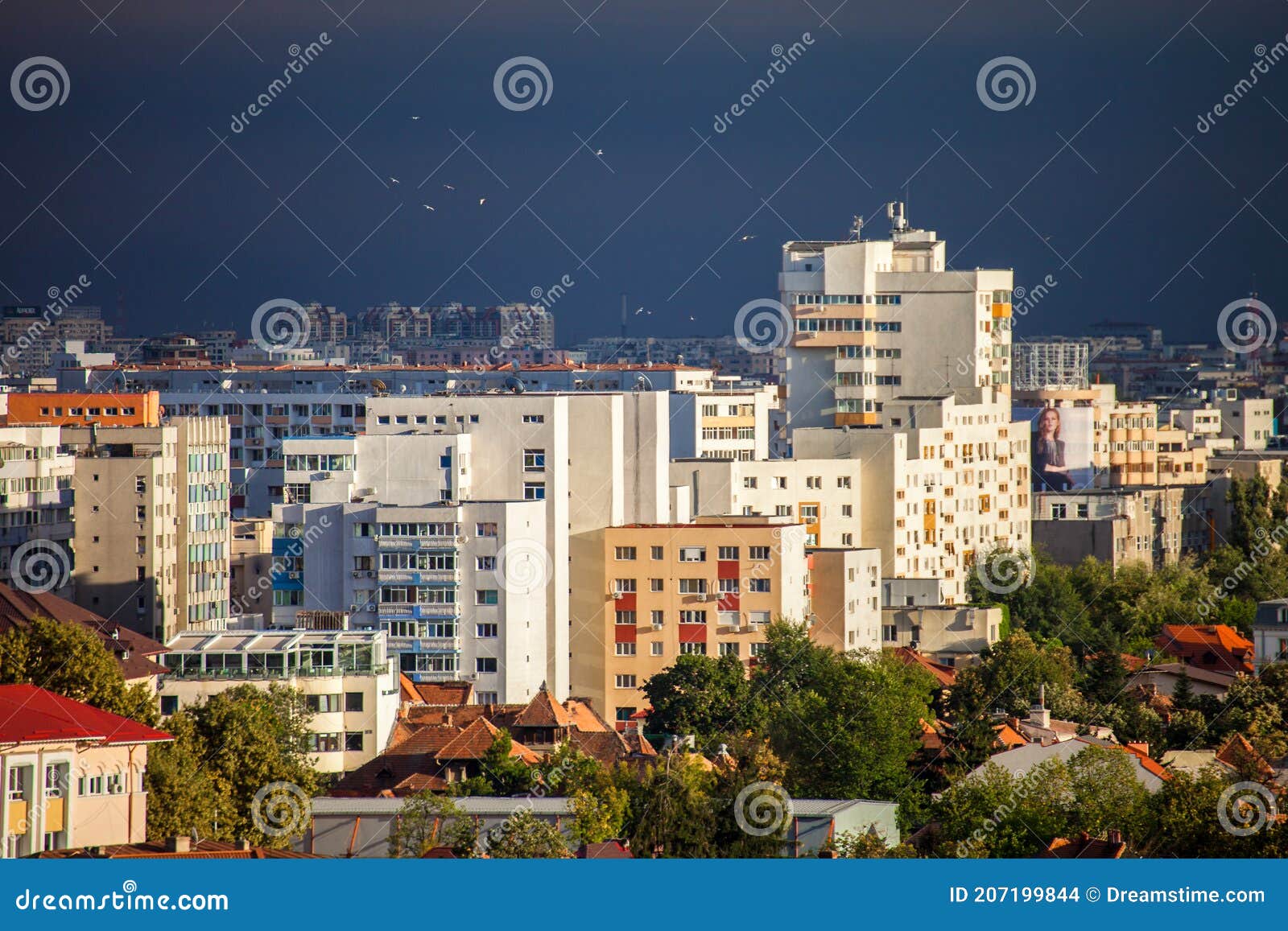 View from Bucharest stock photo. Image of skyline, landmark - 207199844