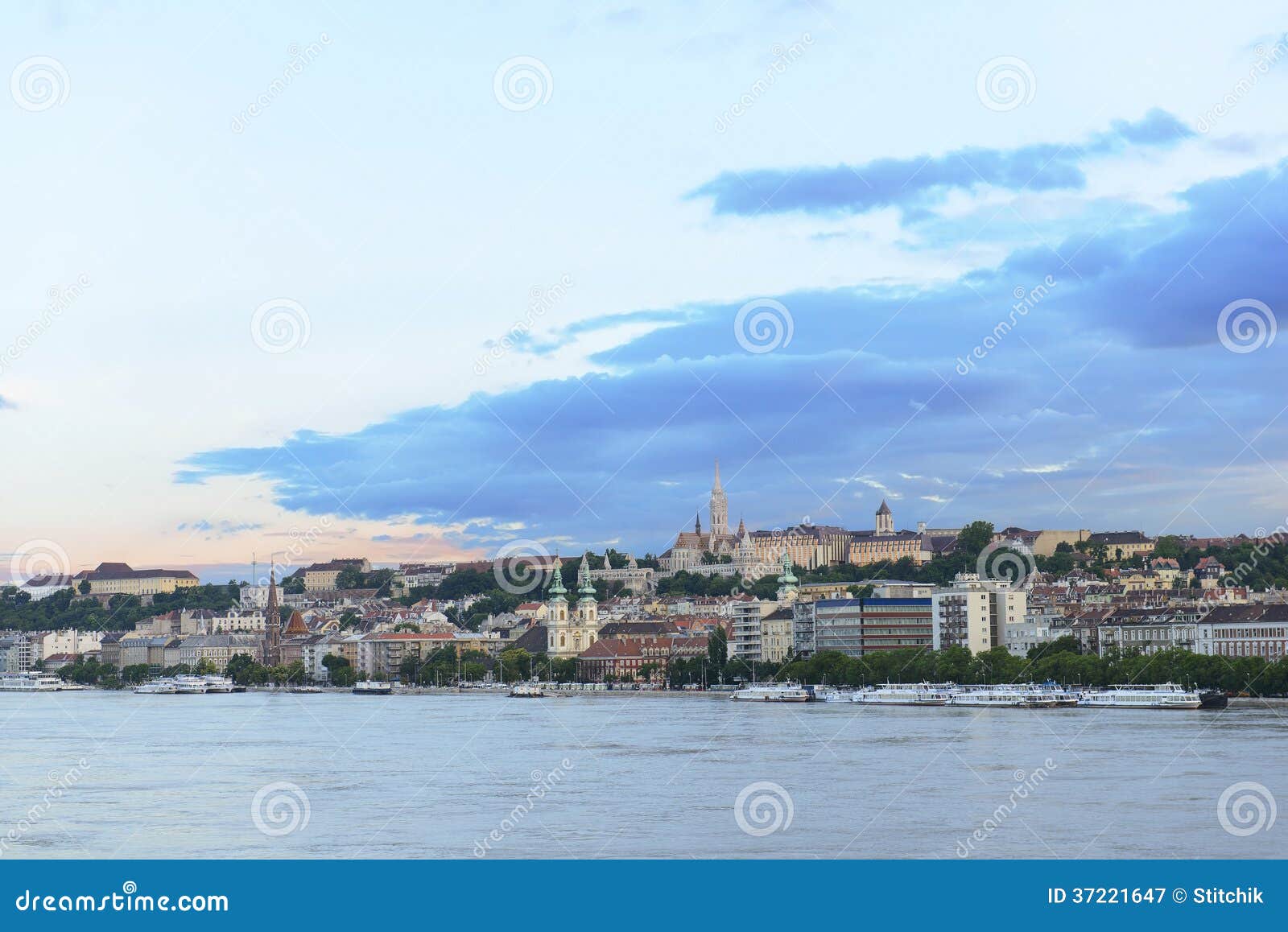 View on Buda Hill. Budapest. Hungary Stock Image - Image of panoramic ...