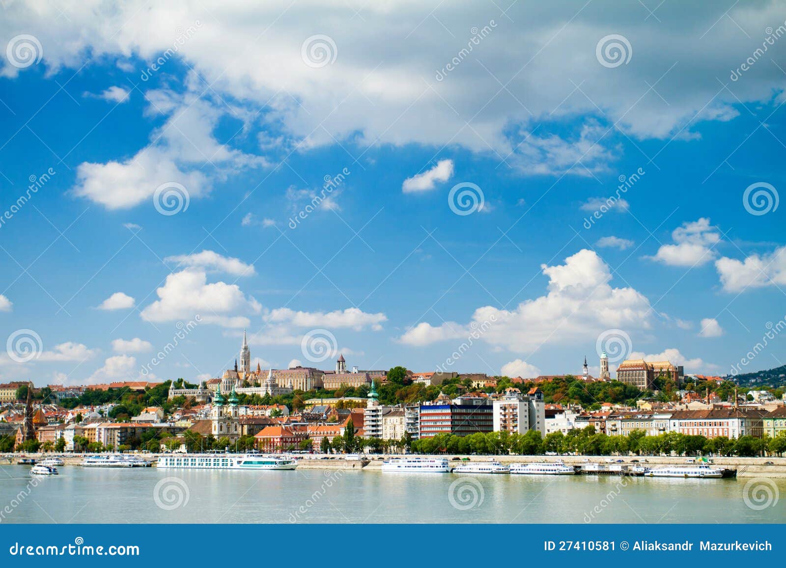 View of Buda Side of Budapest Stock Image - Image of buda, fairy: 27410581