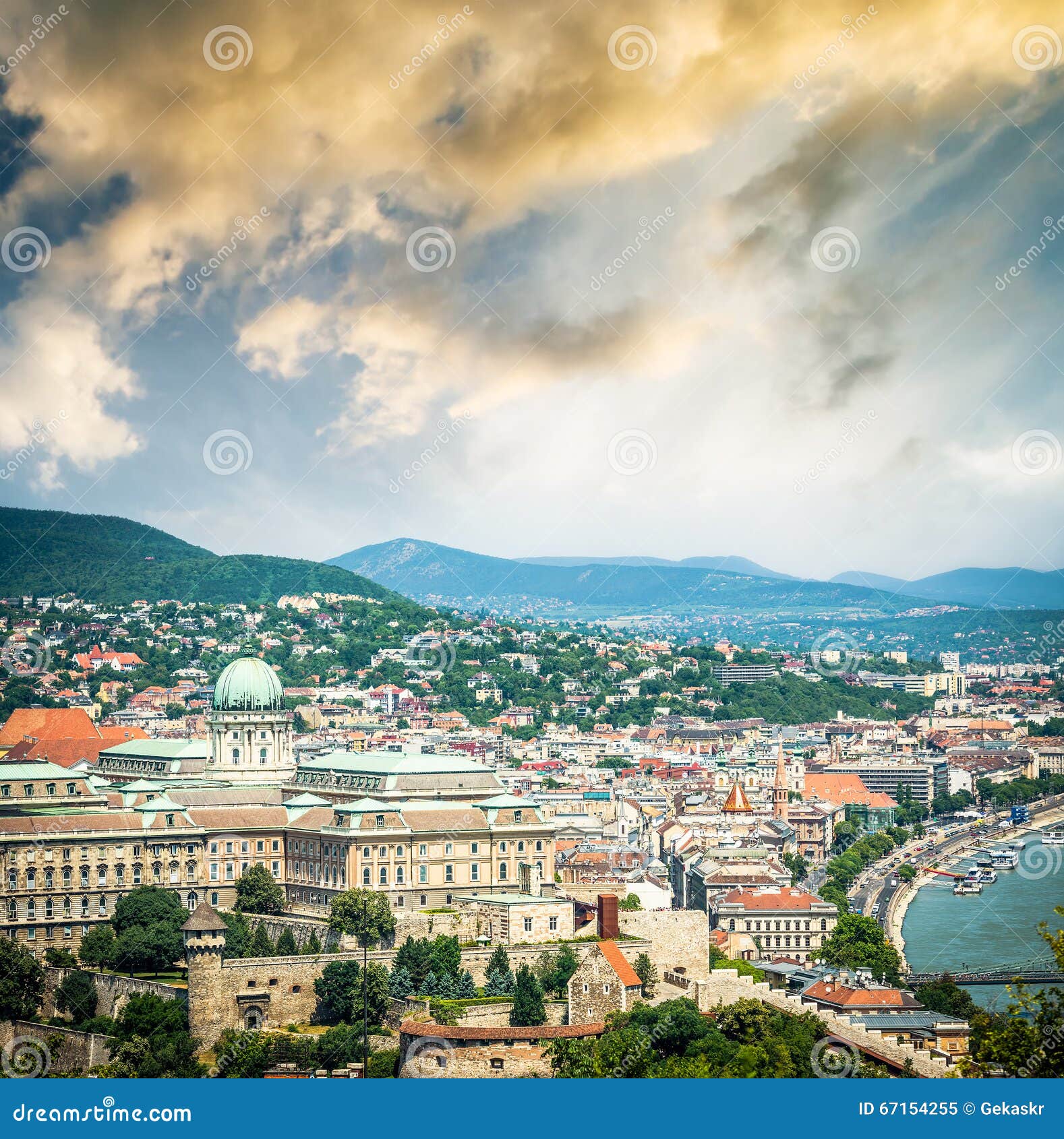 View on budapest from high stock image. Image of sightseeing - 67154255