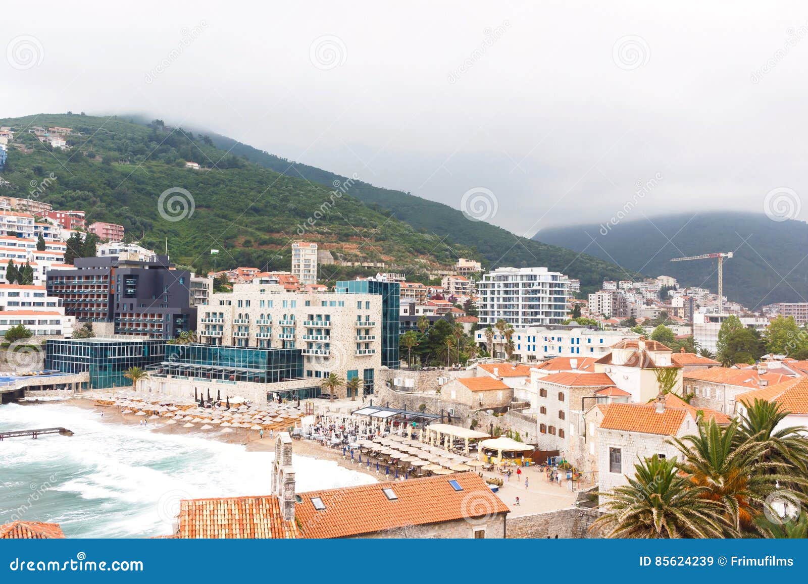 The view of budva old town stock image. Image of budva - 85624239