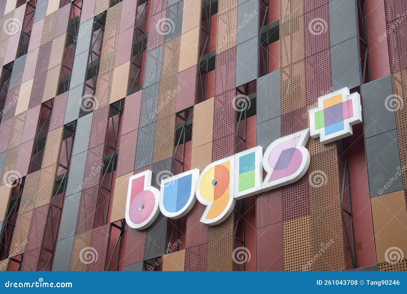 View of the Bugis Plus Shopping Mall in Downtown Singapore Editorial ...