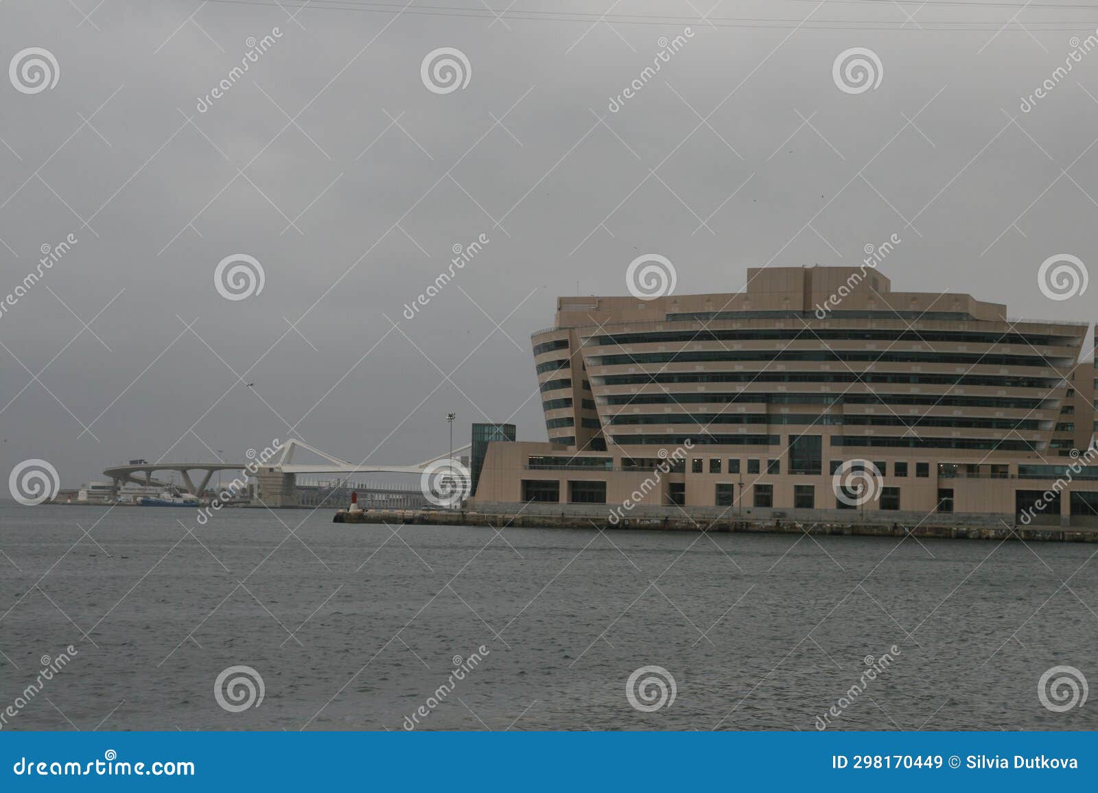 View of the Building in the Bay on the Beach in Barcelona Editorial ...