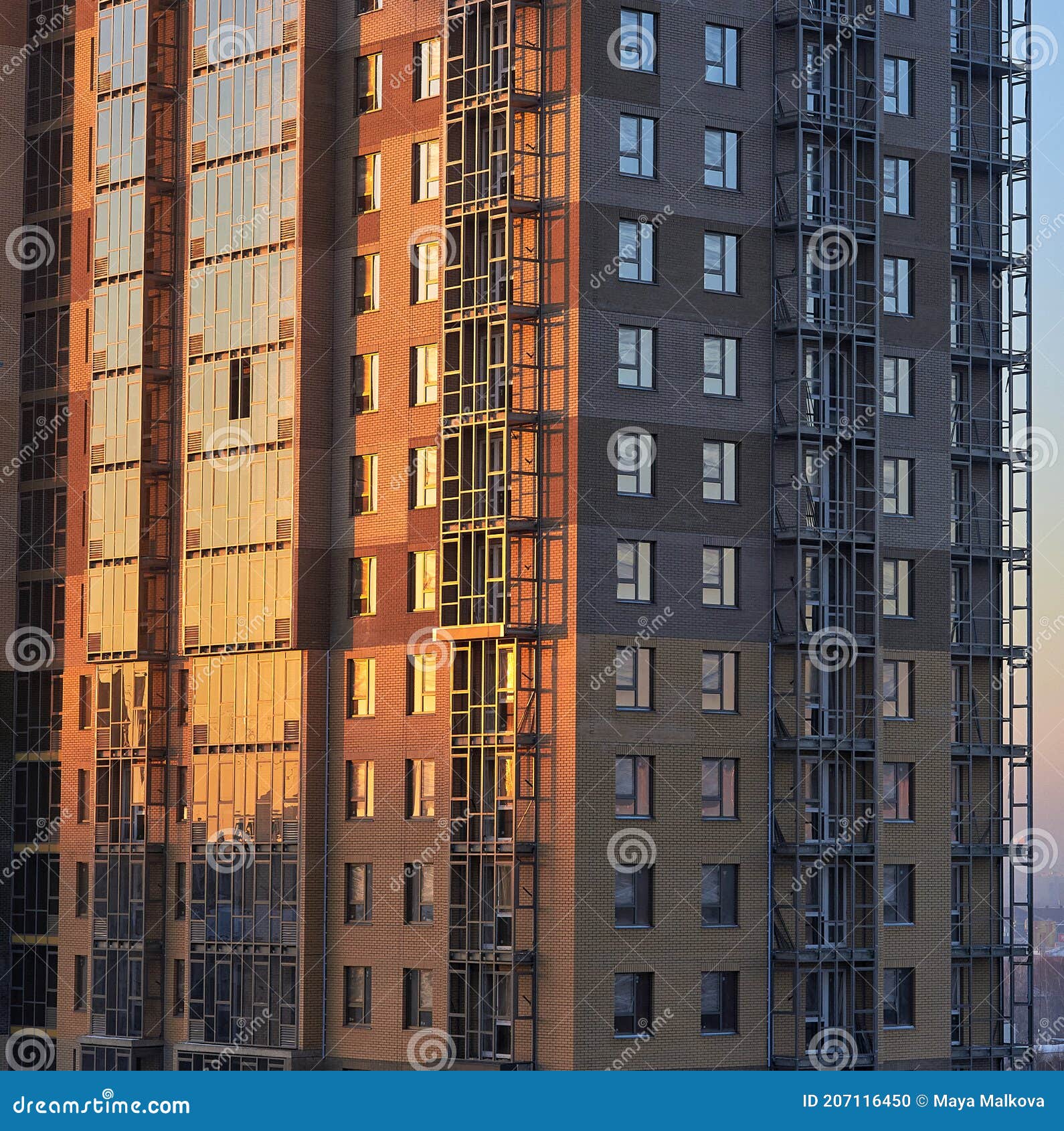 View of Building Construction Site of New Residential Building Stock ...