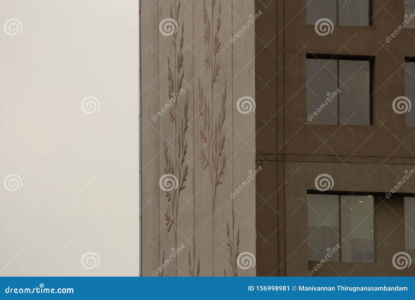 View of Building Front, Side and the Background Sky Stock Image - Image ...