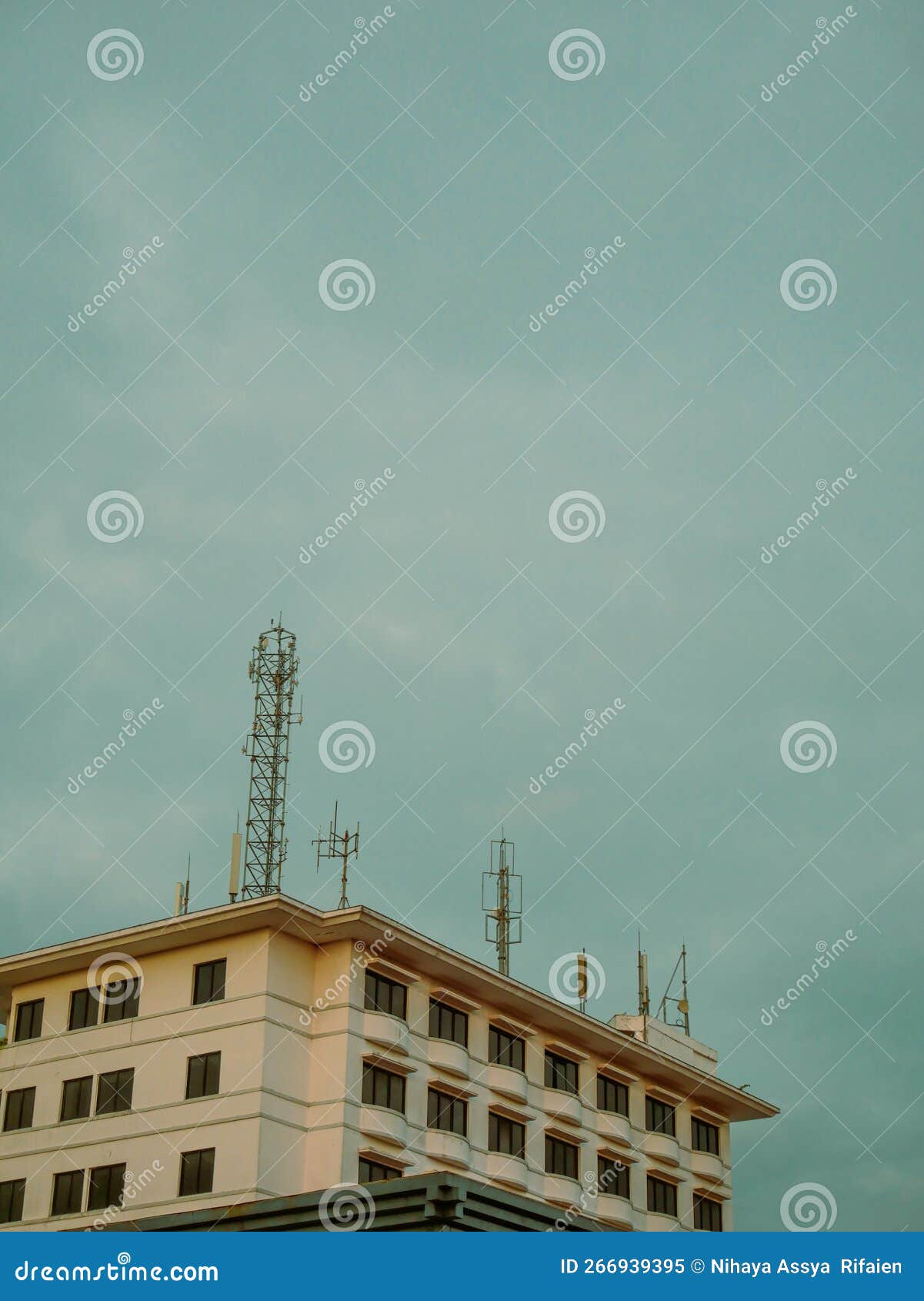 View of the Building with Many Windows in the Distance. Stock Image ...