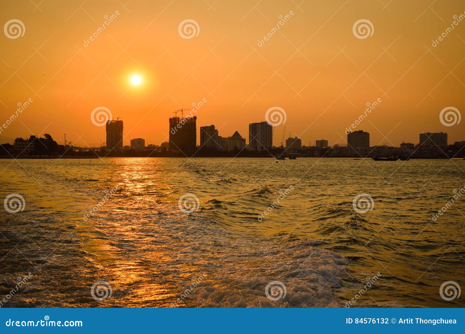 View of building from sea stock photo. Image of landscape - 84576132