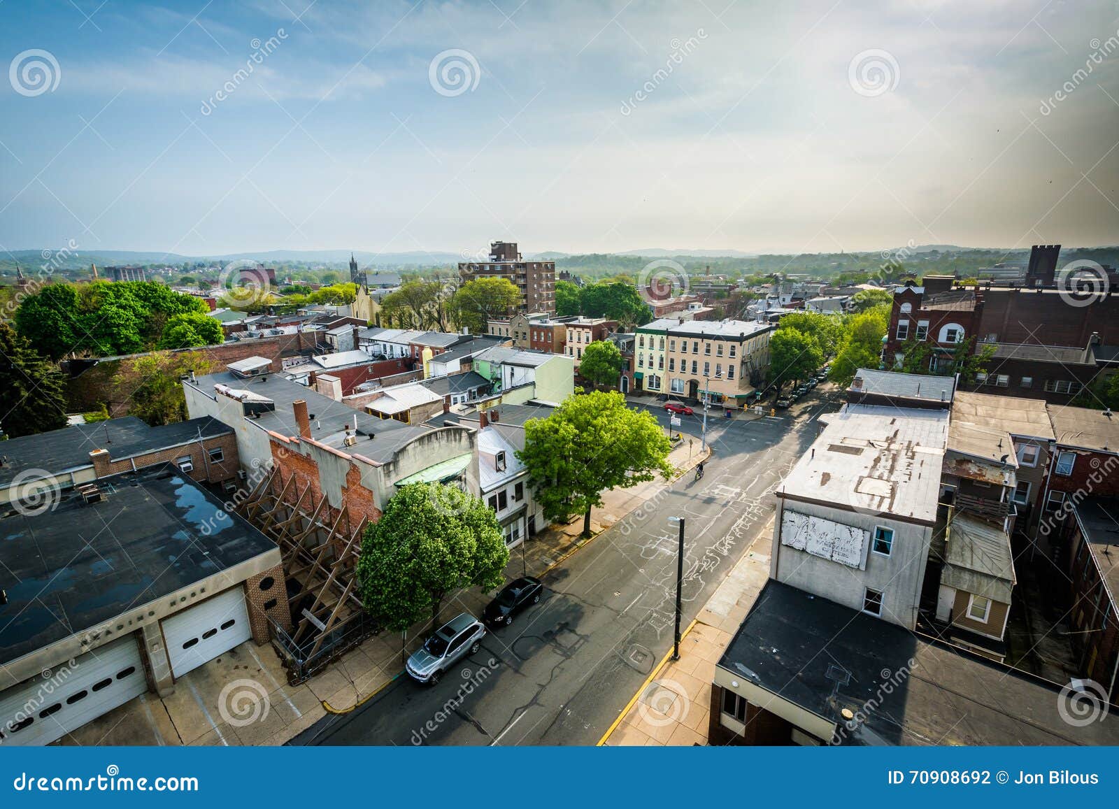 View of Buildings in Downtown Reading, Pennsylvania. Editorial ...