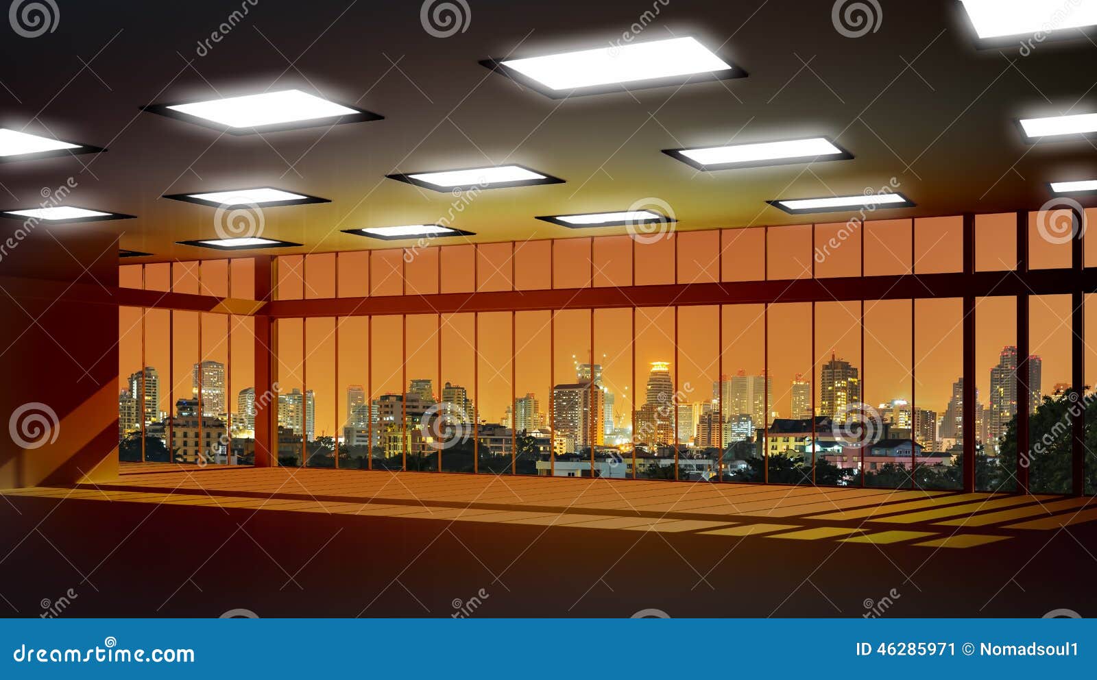 View of Buildings from High Rise Window Stock Image - Image of ...