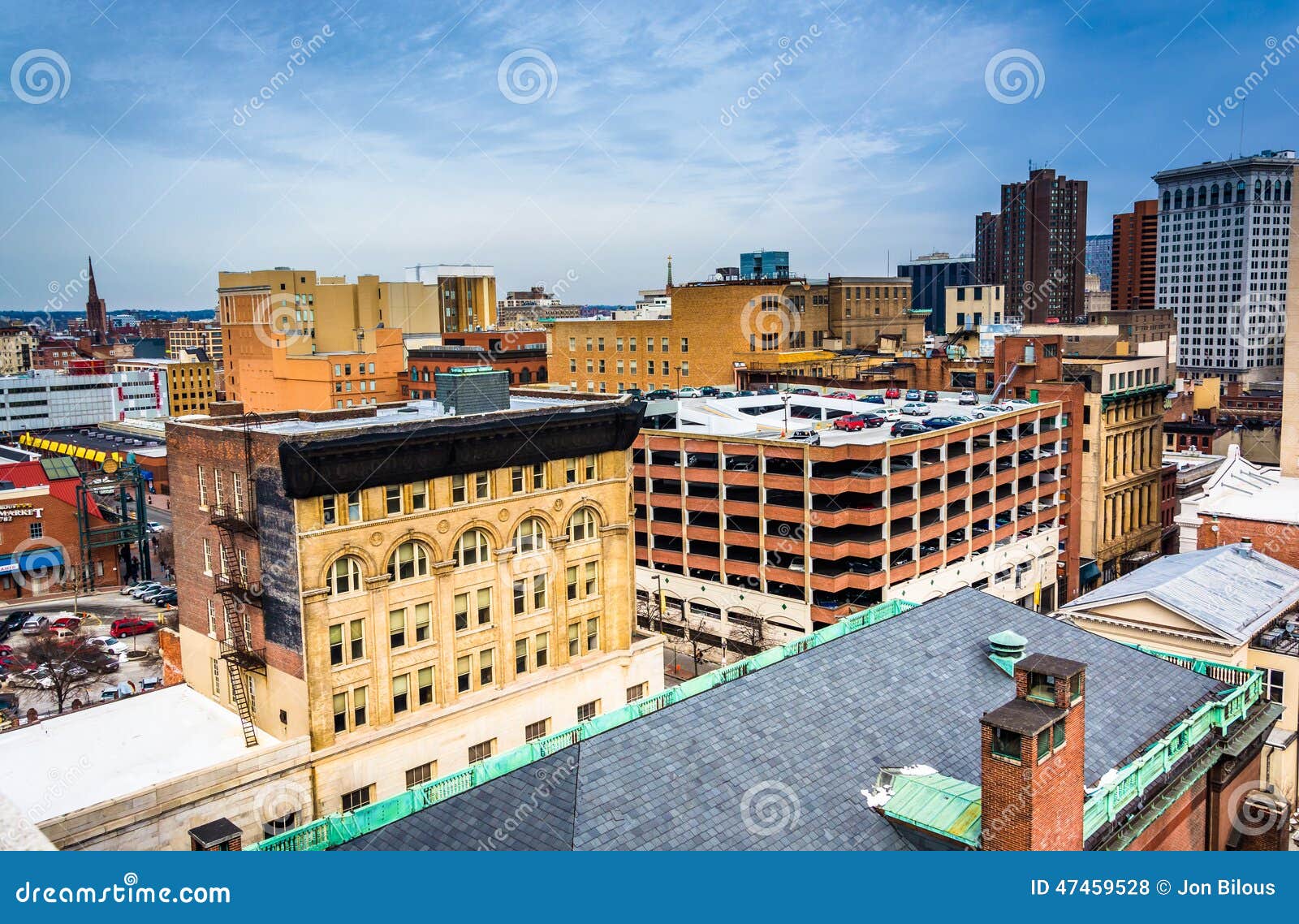 View of Buildings from a Parking Garage in Baltimore, Maryland ...
