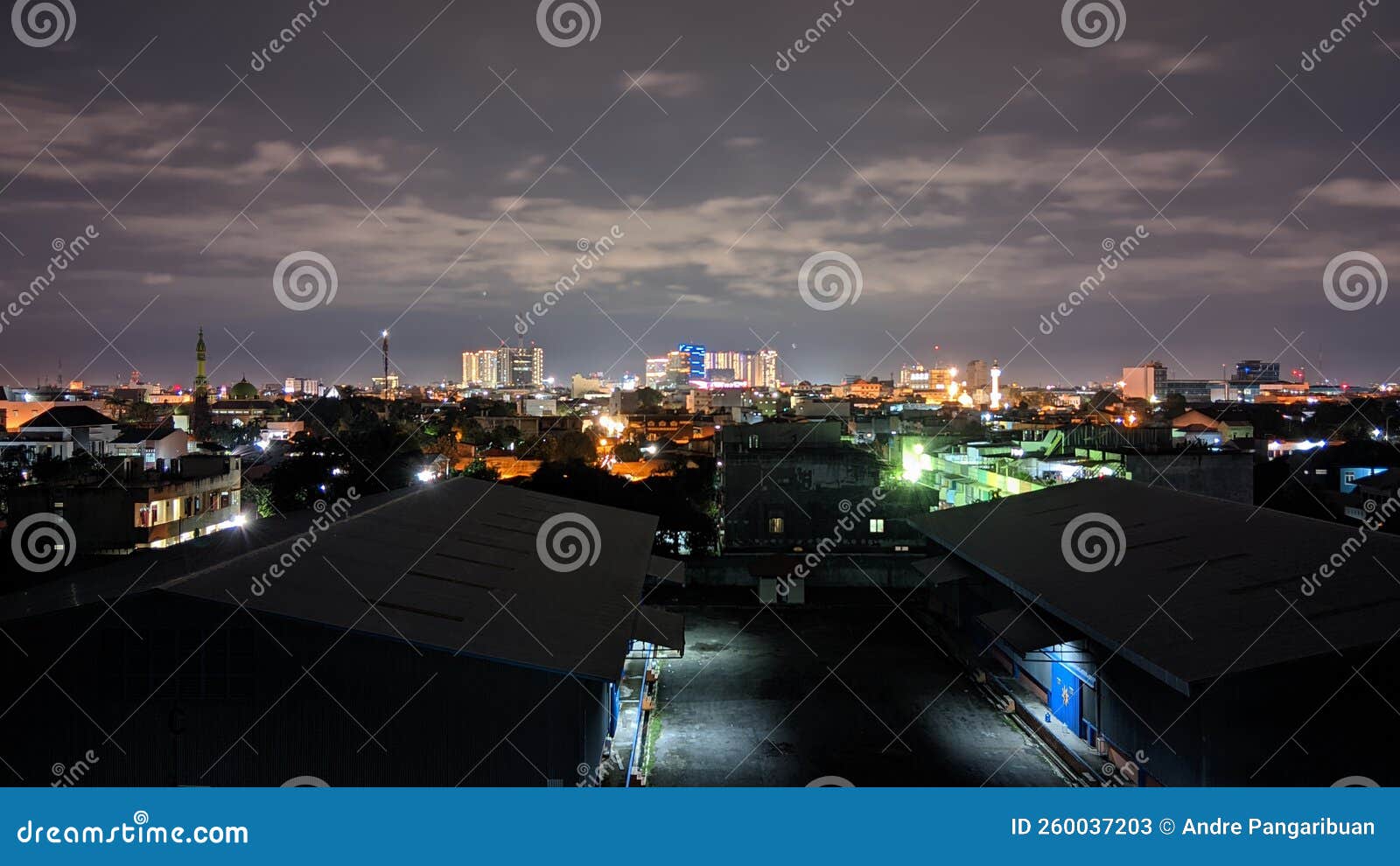 View Buildings Town in the Night Look so Wonderful Editorial Stock ...