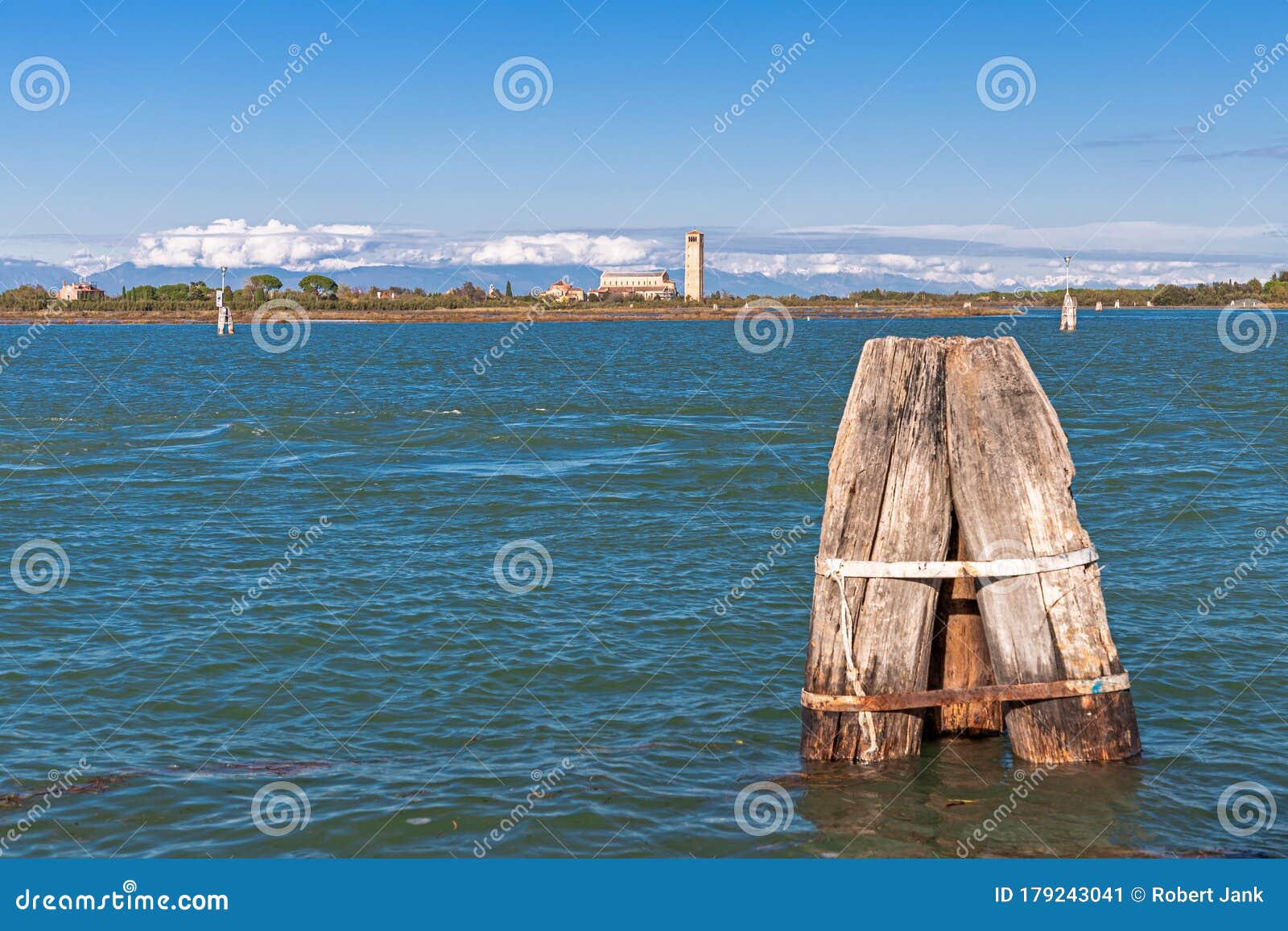 View from Burano, Venice To the Alps Stock Image - Image of laguna ...