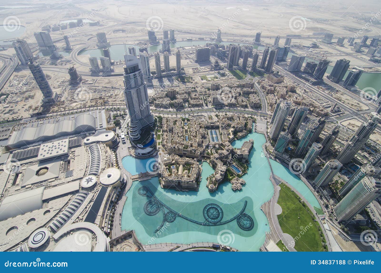 The view from burj khalifa stock photo. Image of futuristic - 34837188