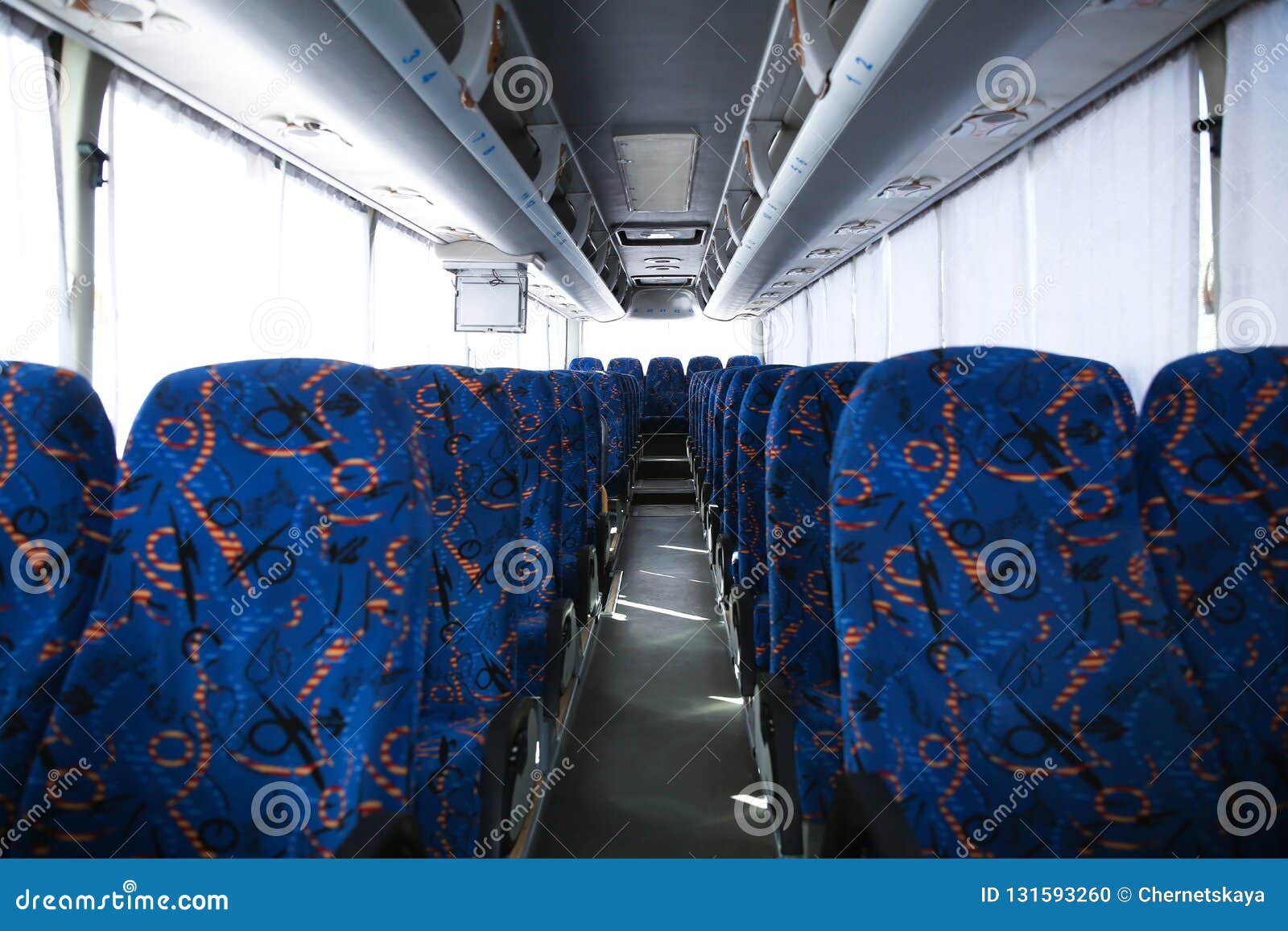 View of bus interior stock photo. Image of local, holiday - 131593260