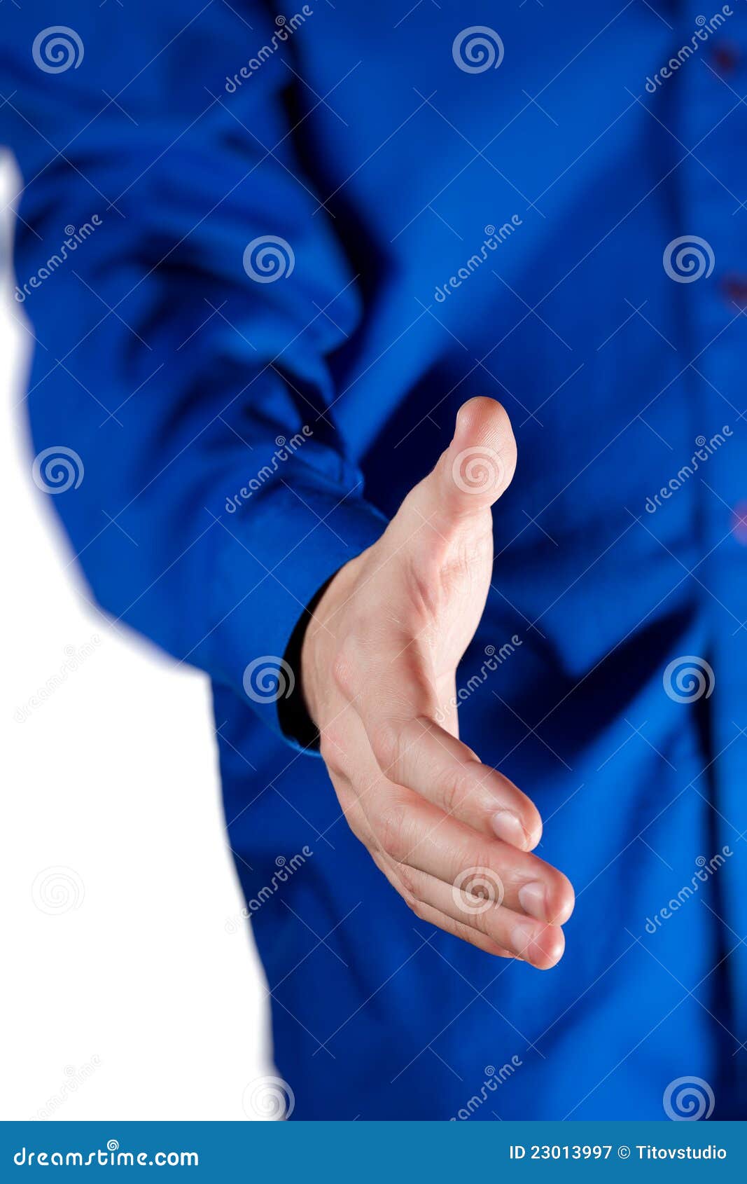 View of Business Man Extending Hand To Shake Stock Image - Image of ...