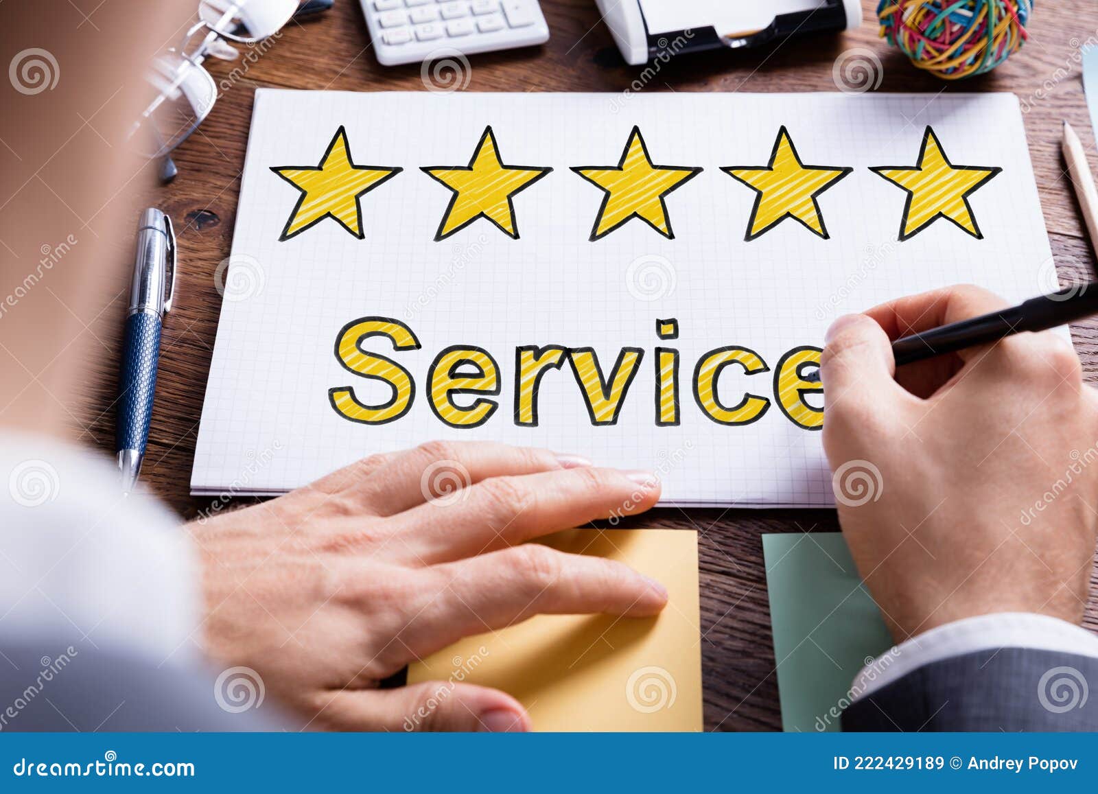 Businessman Drawing Service Concept Stock Image - Image of award ...